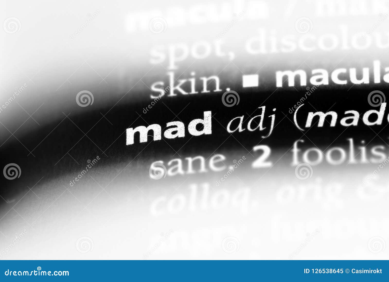 Mad stock image. Image of closeup, definition, concept - 126538645
