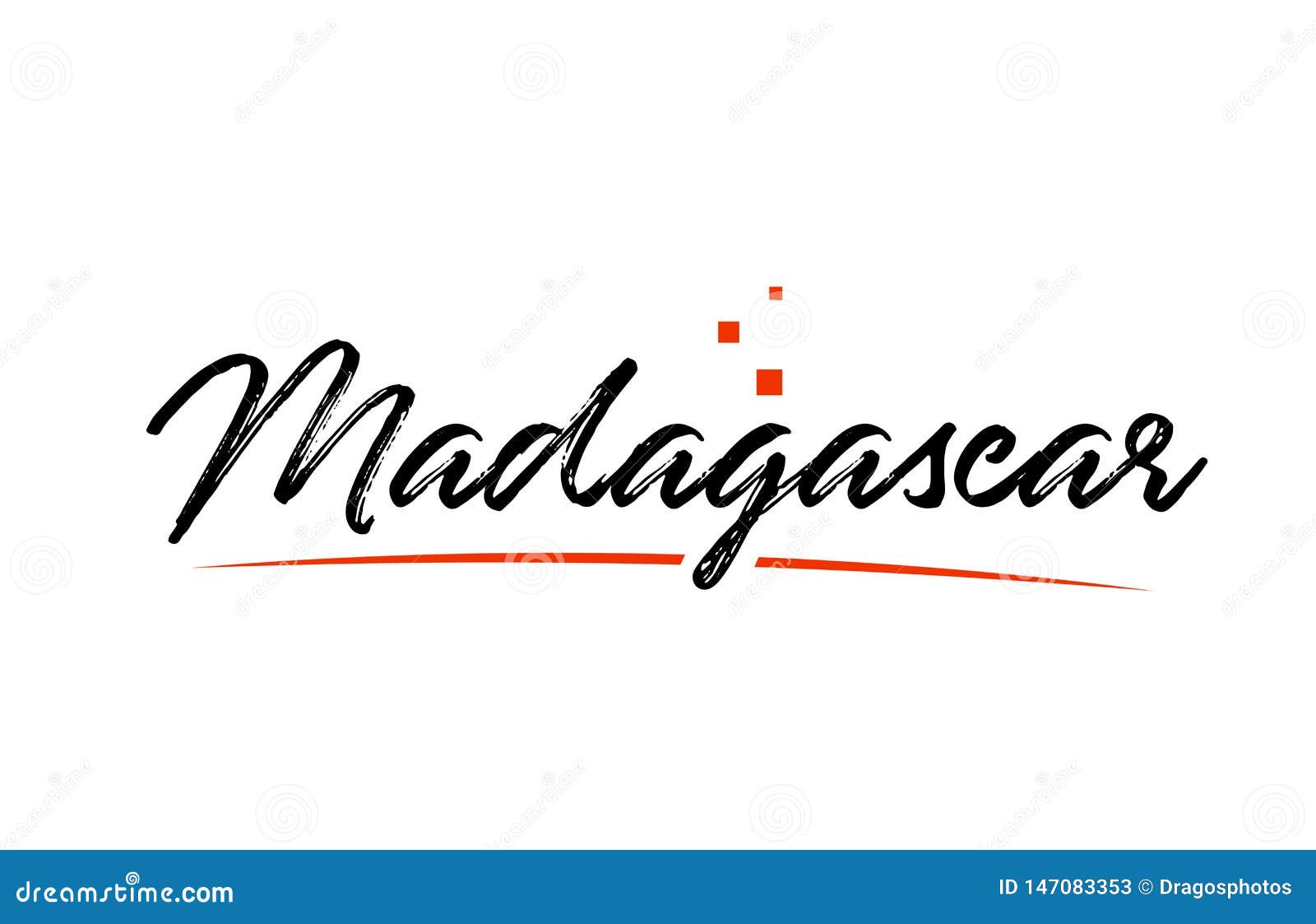 Madagascar Country Typography Word Text for Logo Icon Design Stock ...