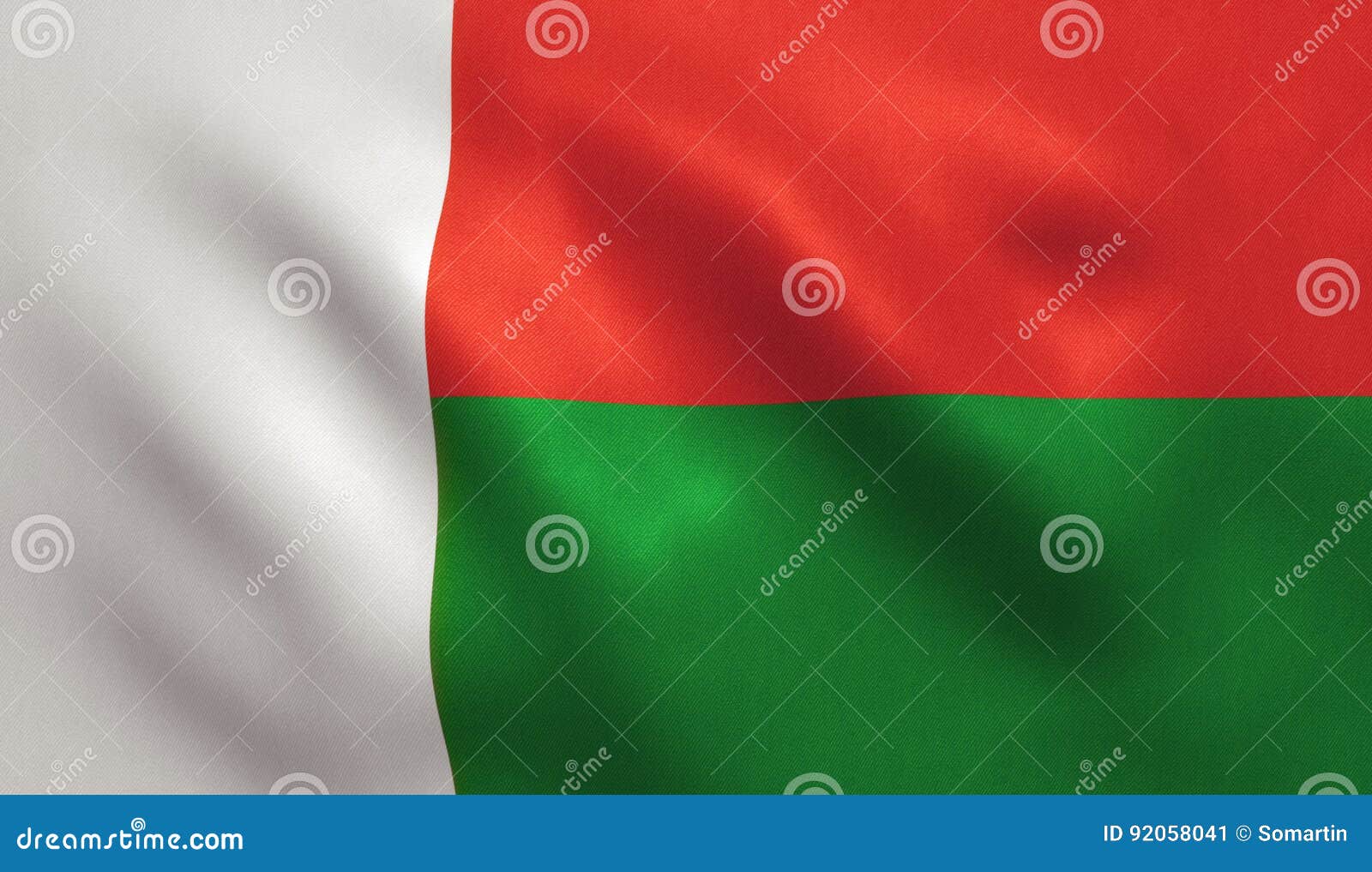 Madagascar Flag stock illustration. Illustration of wind - 92058041