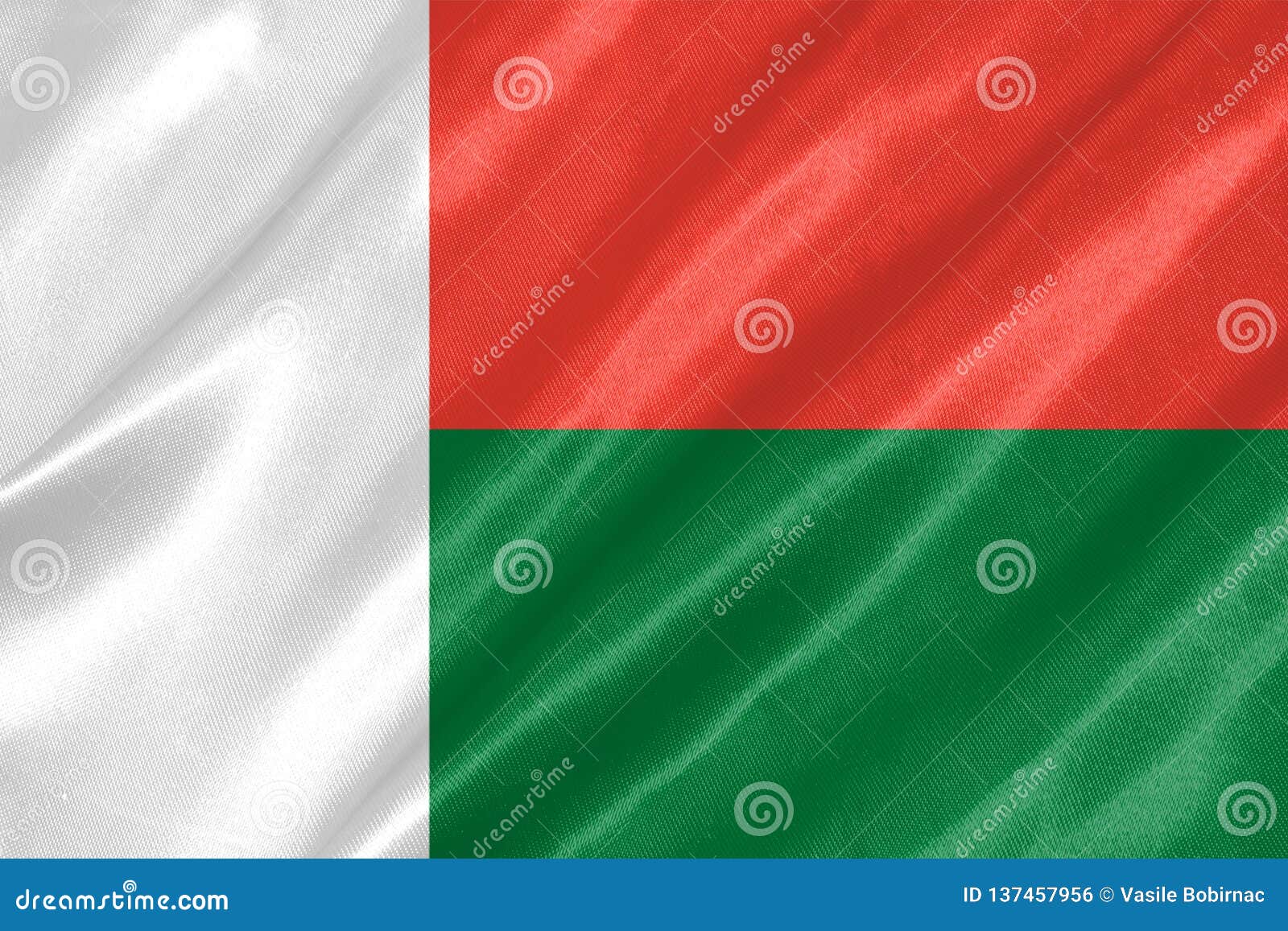 Madagascar Flag stock illustration. Illustration of nation - 137457956