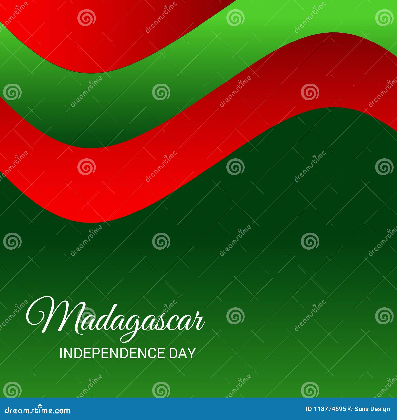 Madagascar Independence Day. Stock Illustration - Illustration of color ...