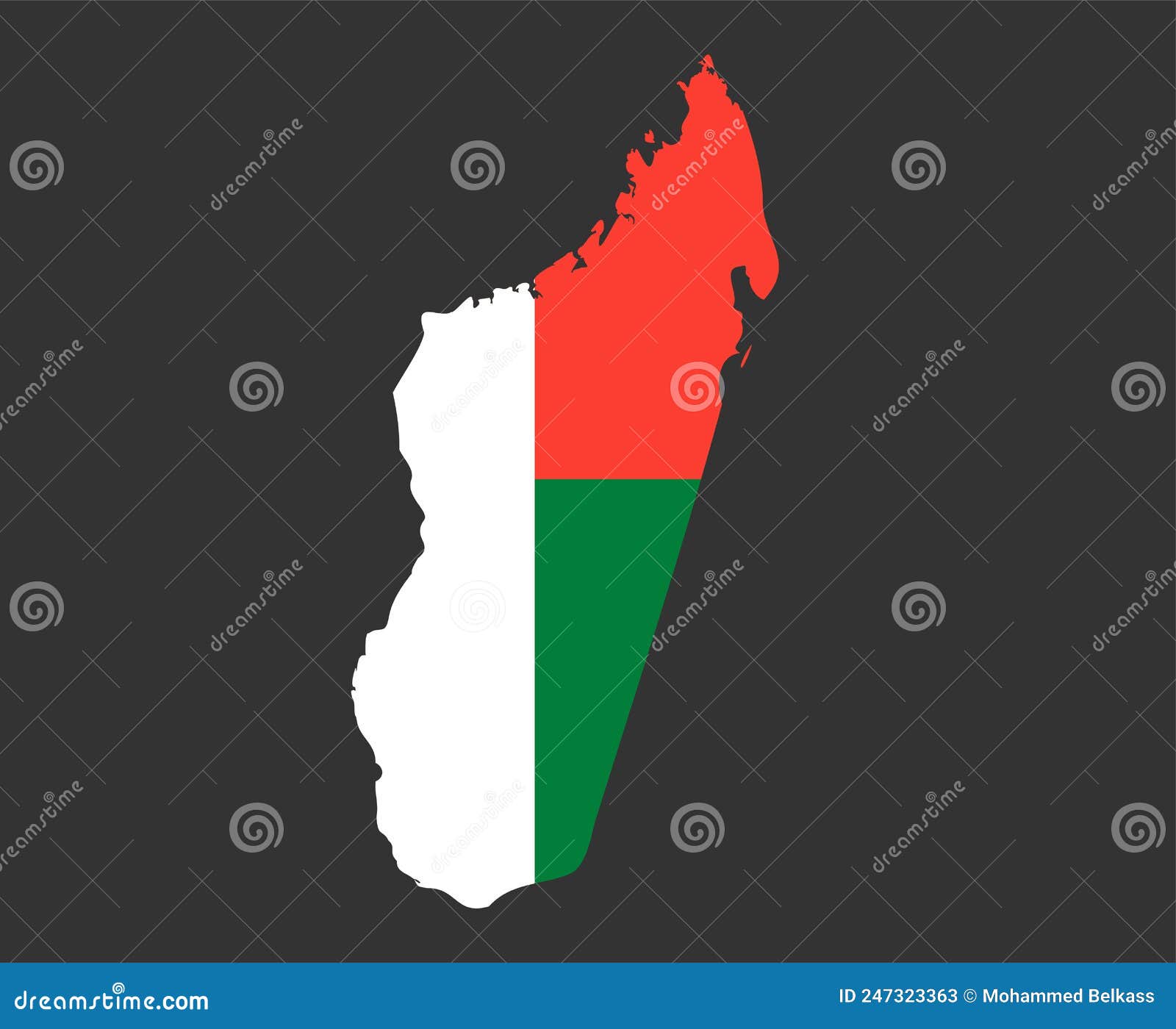Madagascar Flag National Africa Emblem Map Icon Stock Illustration ...