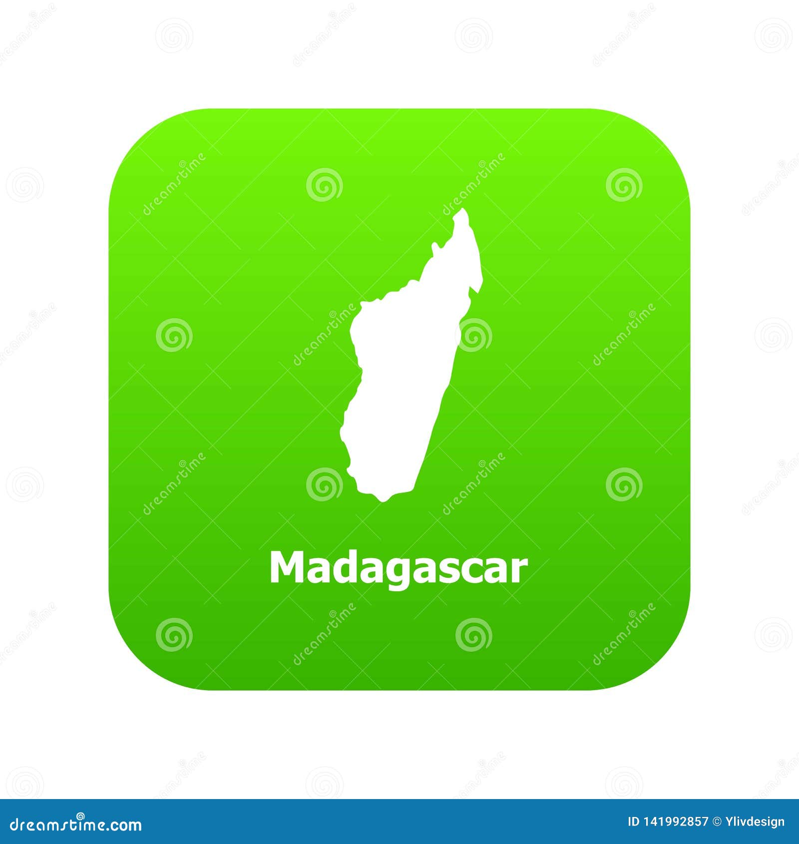 Madagascar Map Icon, Simple Style Stock Vector - Illustration of ...