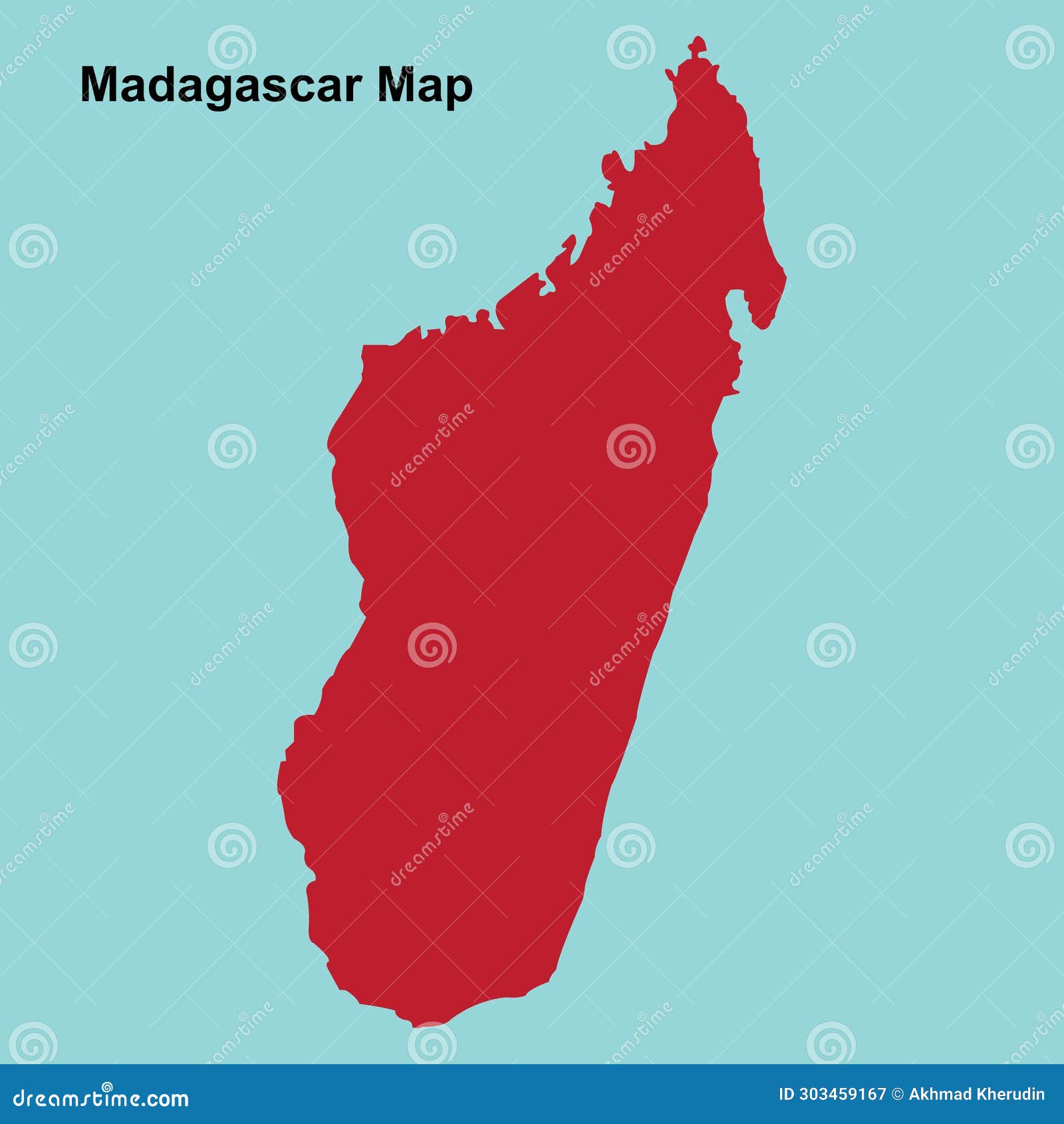 Madagascar map stock vector. Illustration of concept - 303459167