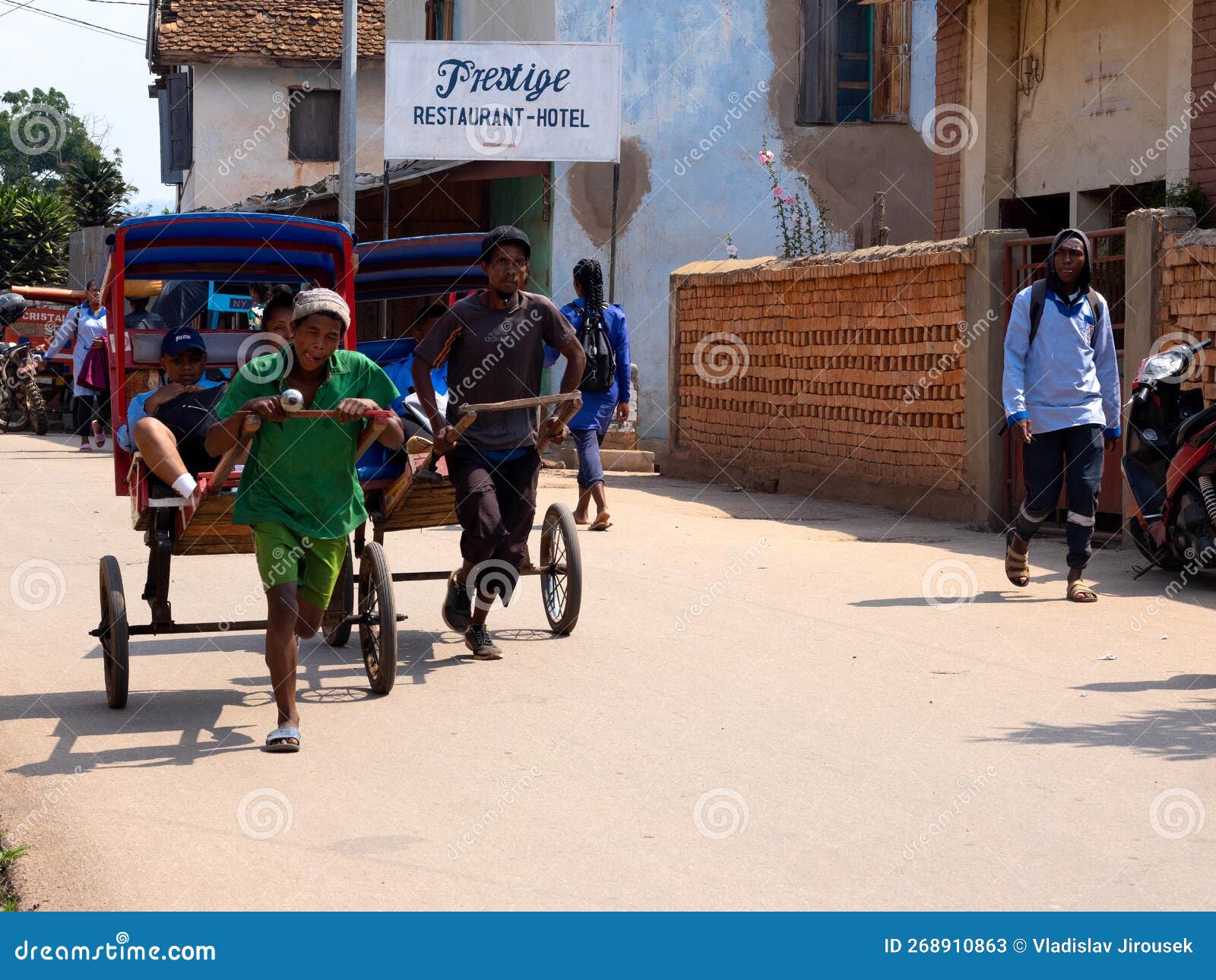 In Ansirabe, Rickshaw Pullers Take Children To School and People To ...