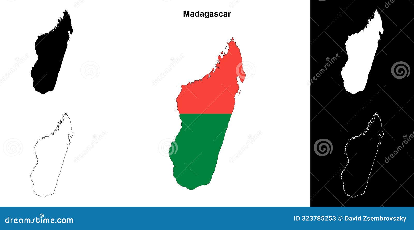 Blank Map Of Madagascar In Gray. Municipalities Of Madagascar Map. High ...
