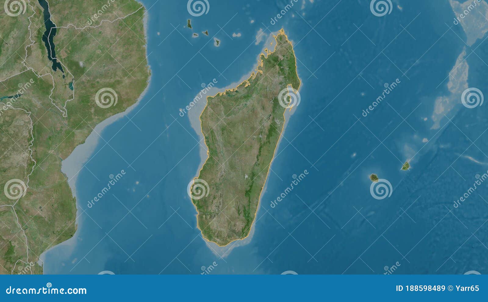 Madagascar - Overview. Satellite Stock Illustration - Illustration of ...