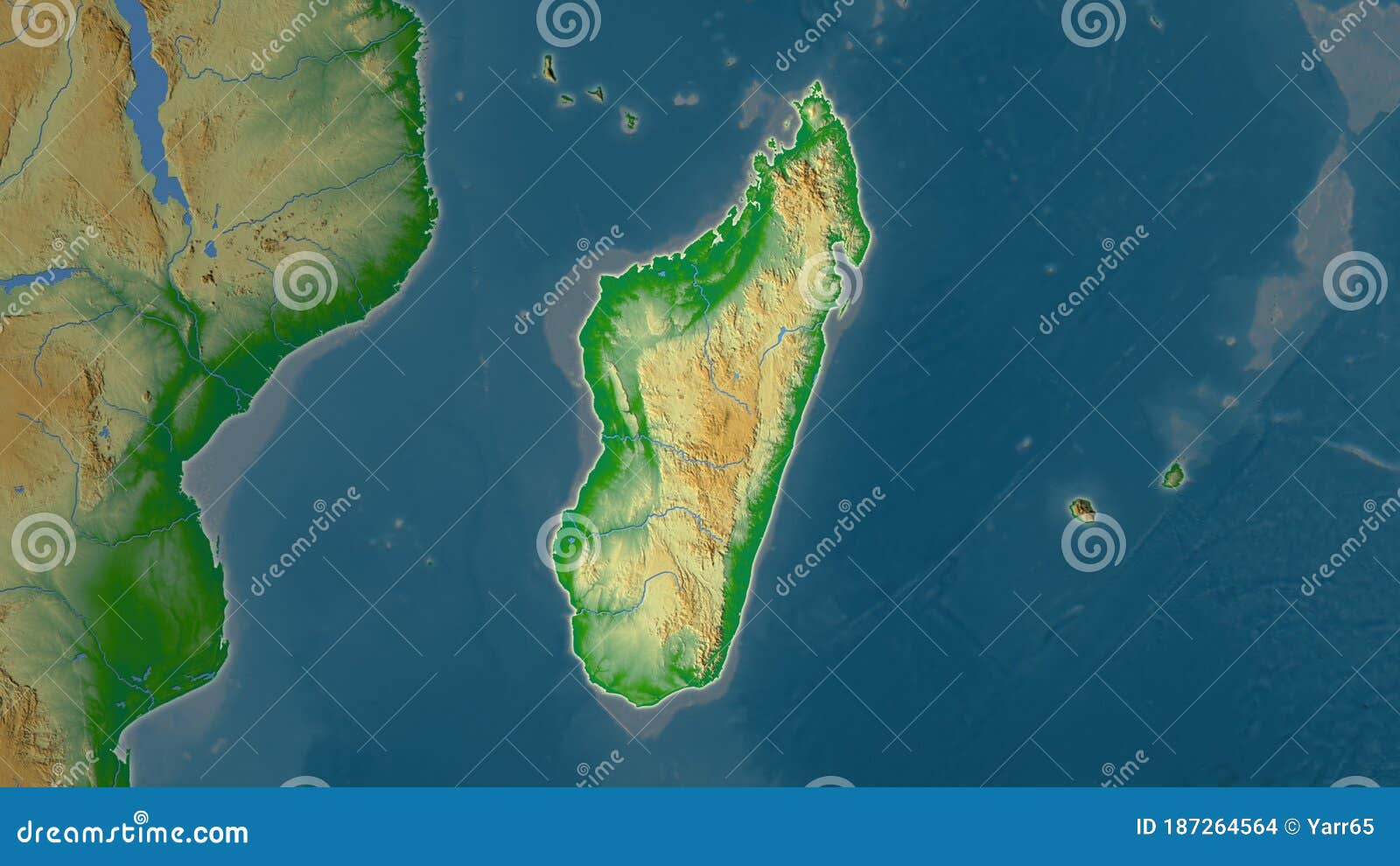 Madagascar - Physical. Composition Stock Illustration - Illustration of ...