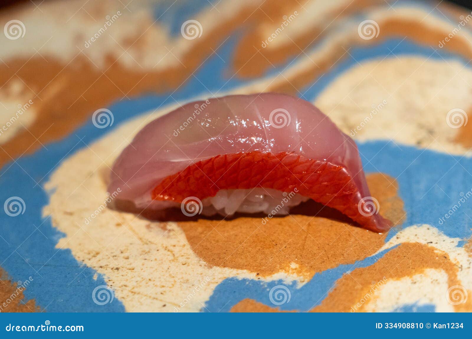 Madai Sushi in Omakase Course - Red Sea Bream Sushi Stock Photo - Image ...