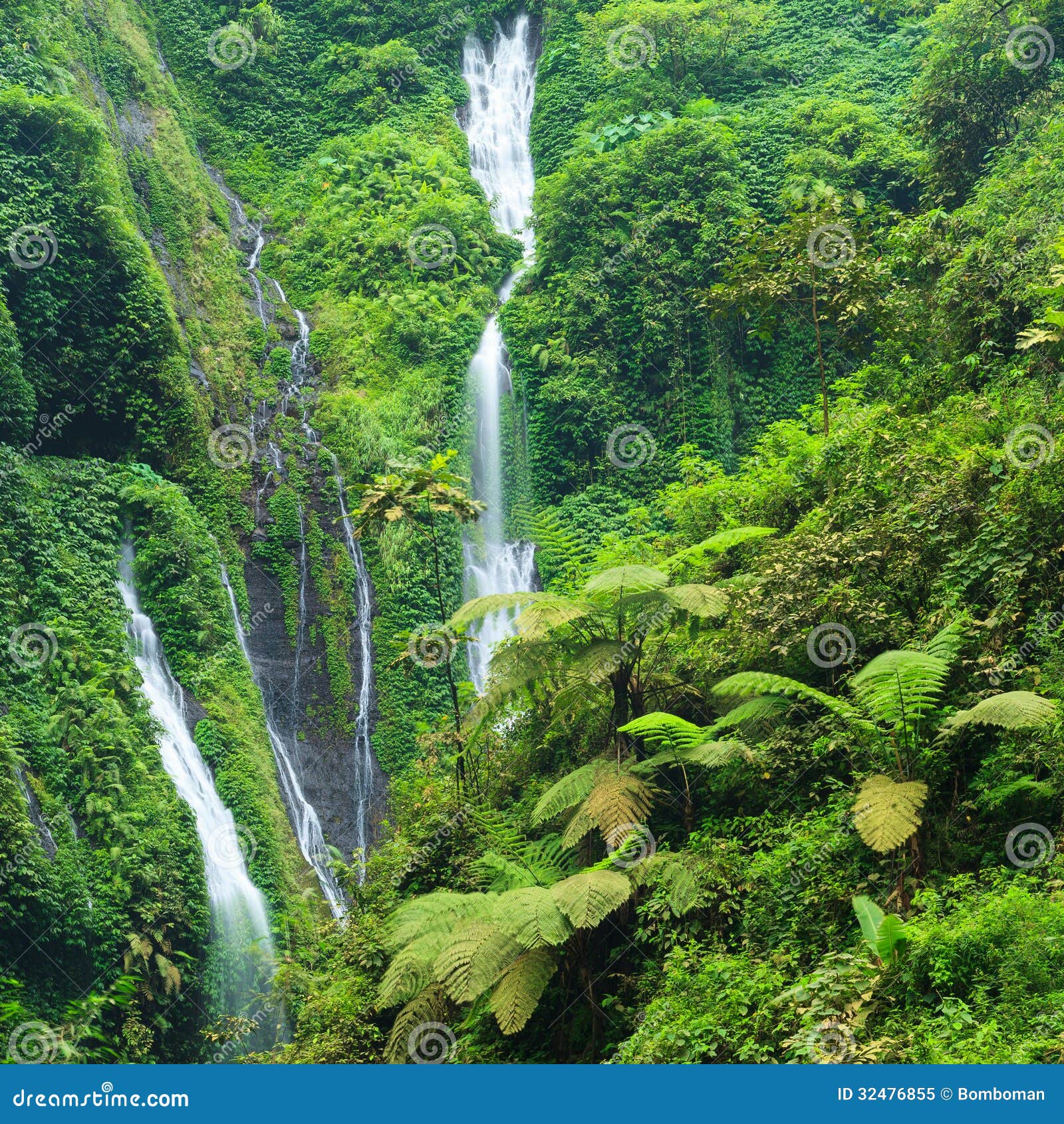 Madakaripura Waterfall in East Java, I Stock Image - Image of creek ...