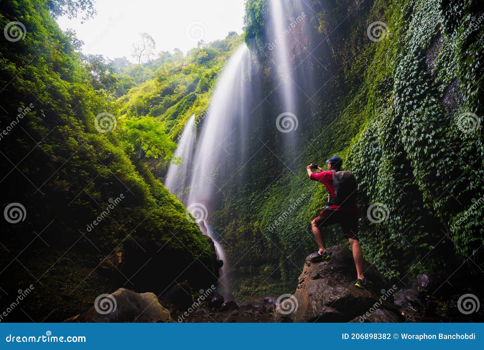 Madakaripura Waterfall stock photo. Image of fresh, mobile - 206898382