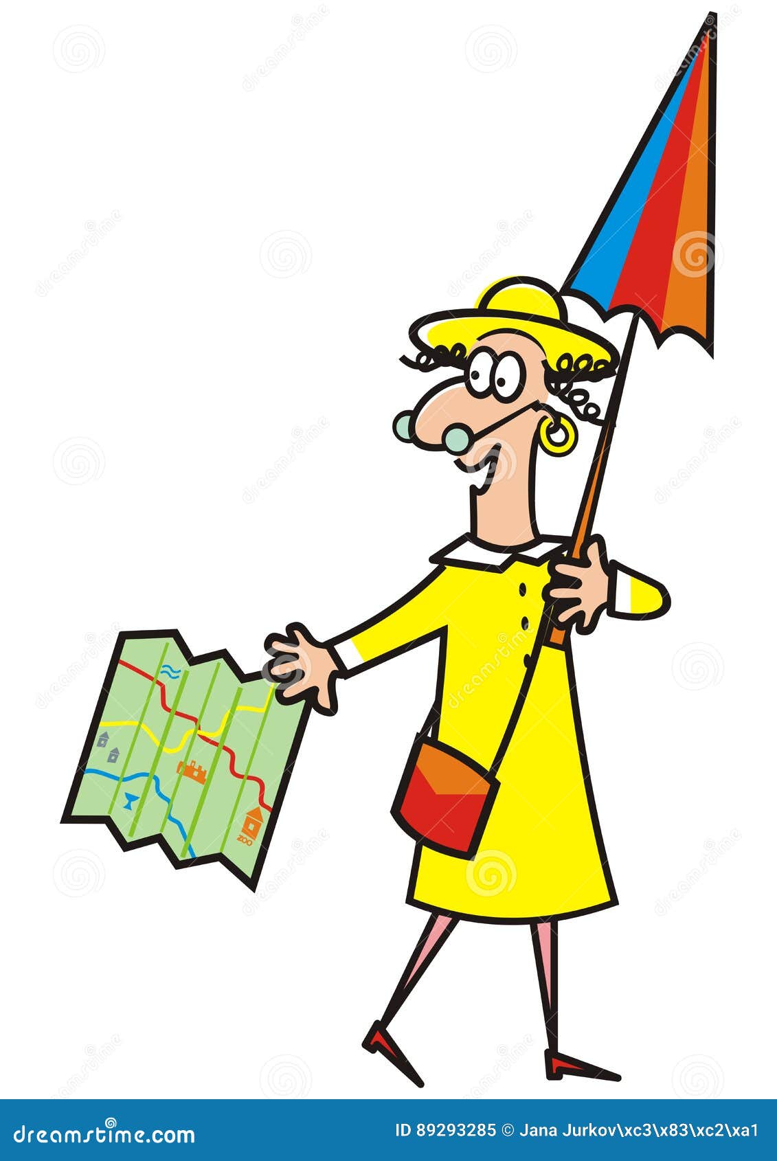 Madame, guide touristique illustration de vecteur. Illustration du ...