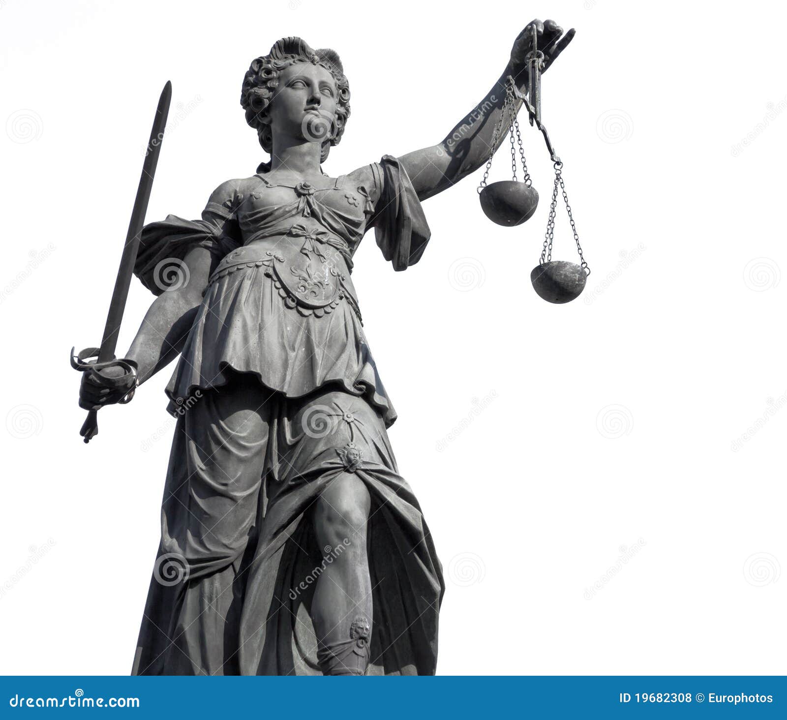 Madame Justice photo stock. Image du architecture, isolement - 19682308