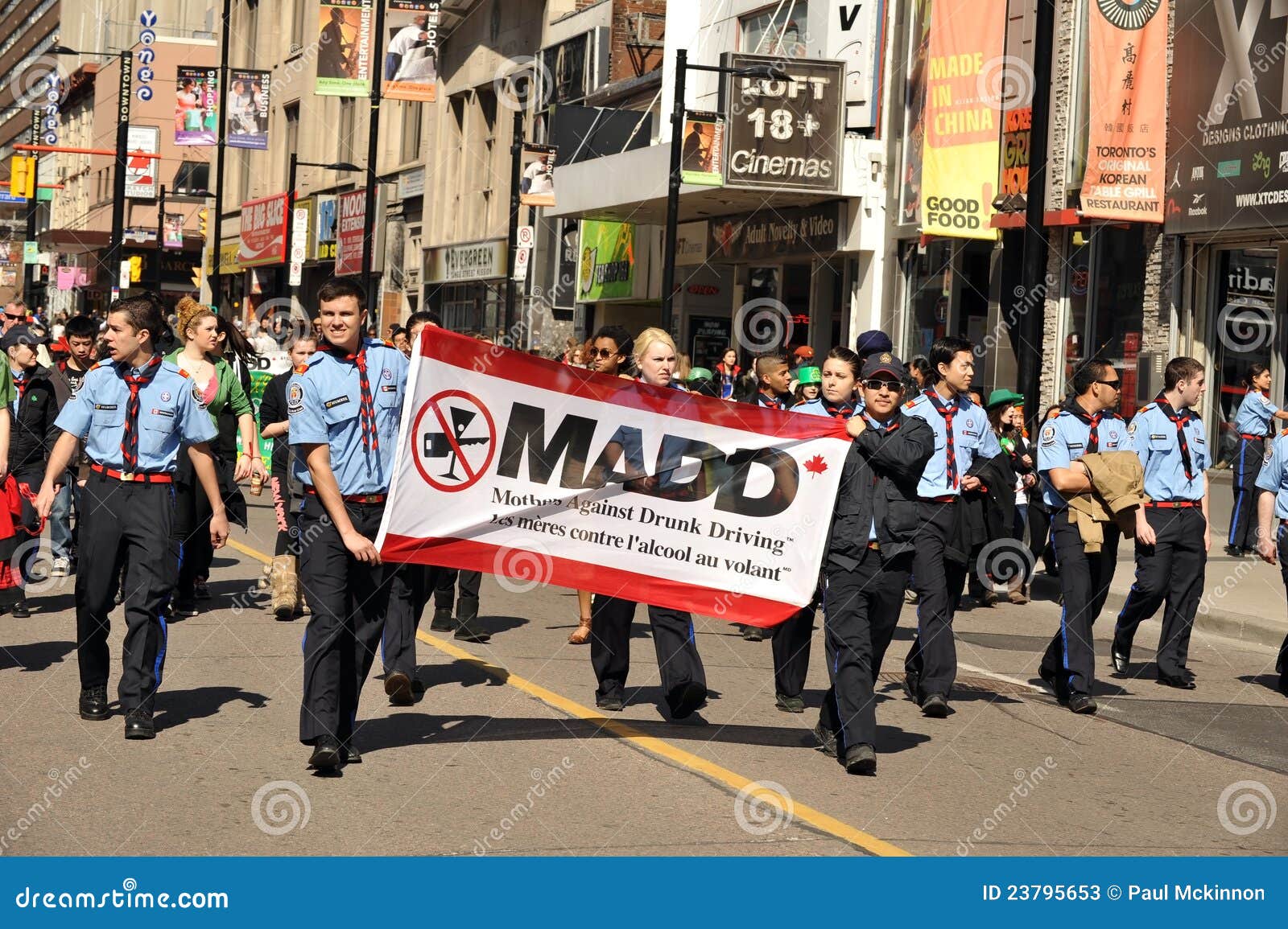 MADD Demonstration in St Patrick S Day Parade Editorial Stock Photo ...