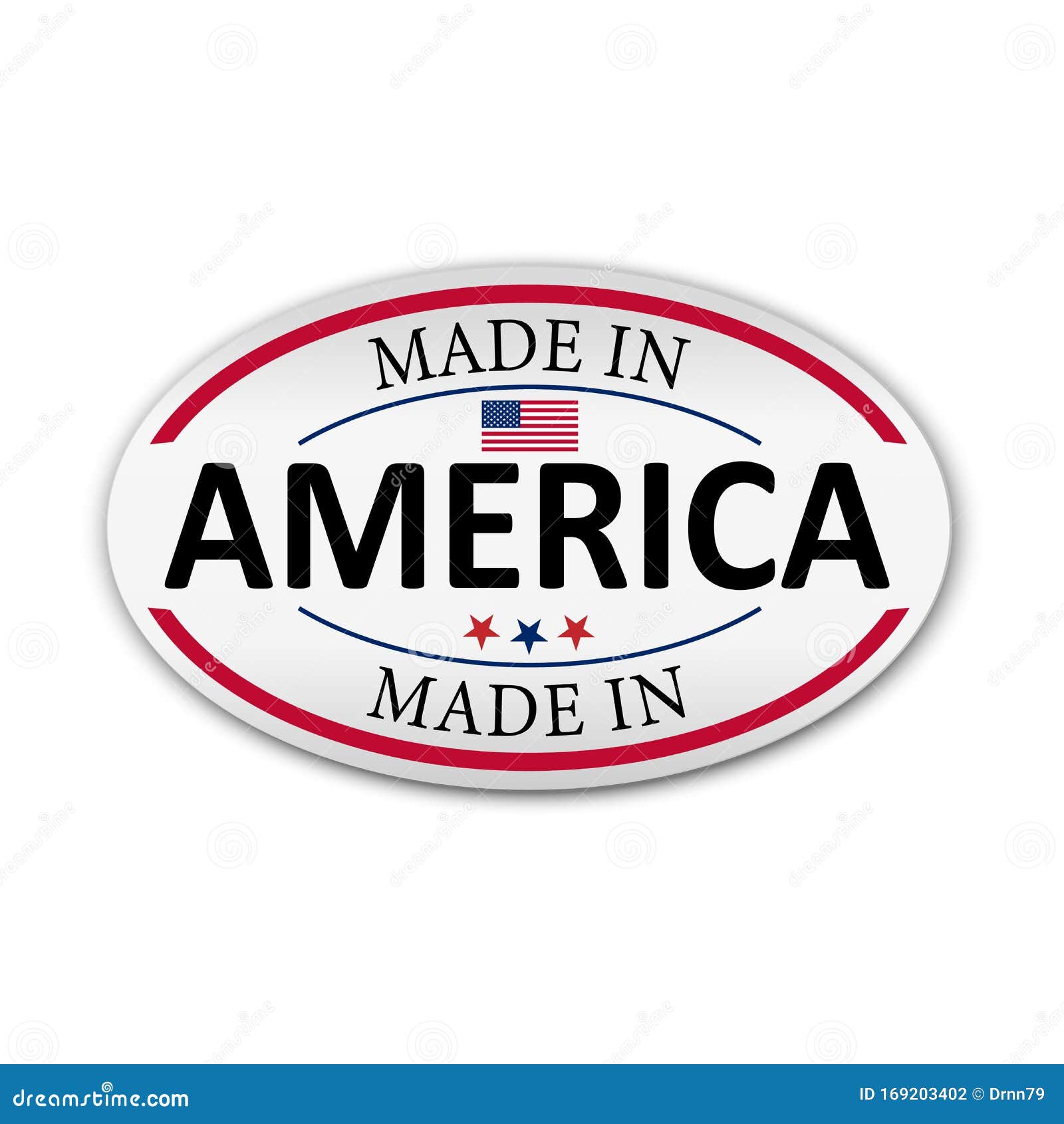 Made in the America Icon. Export Production Symbol. Product Created in ...