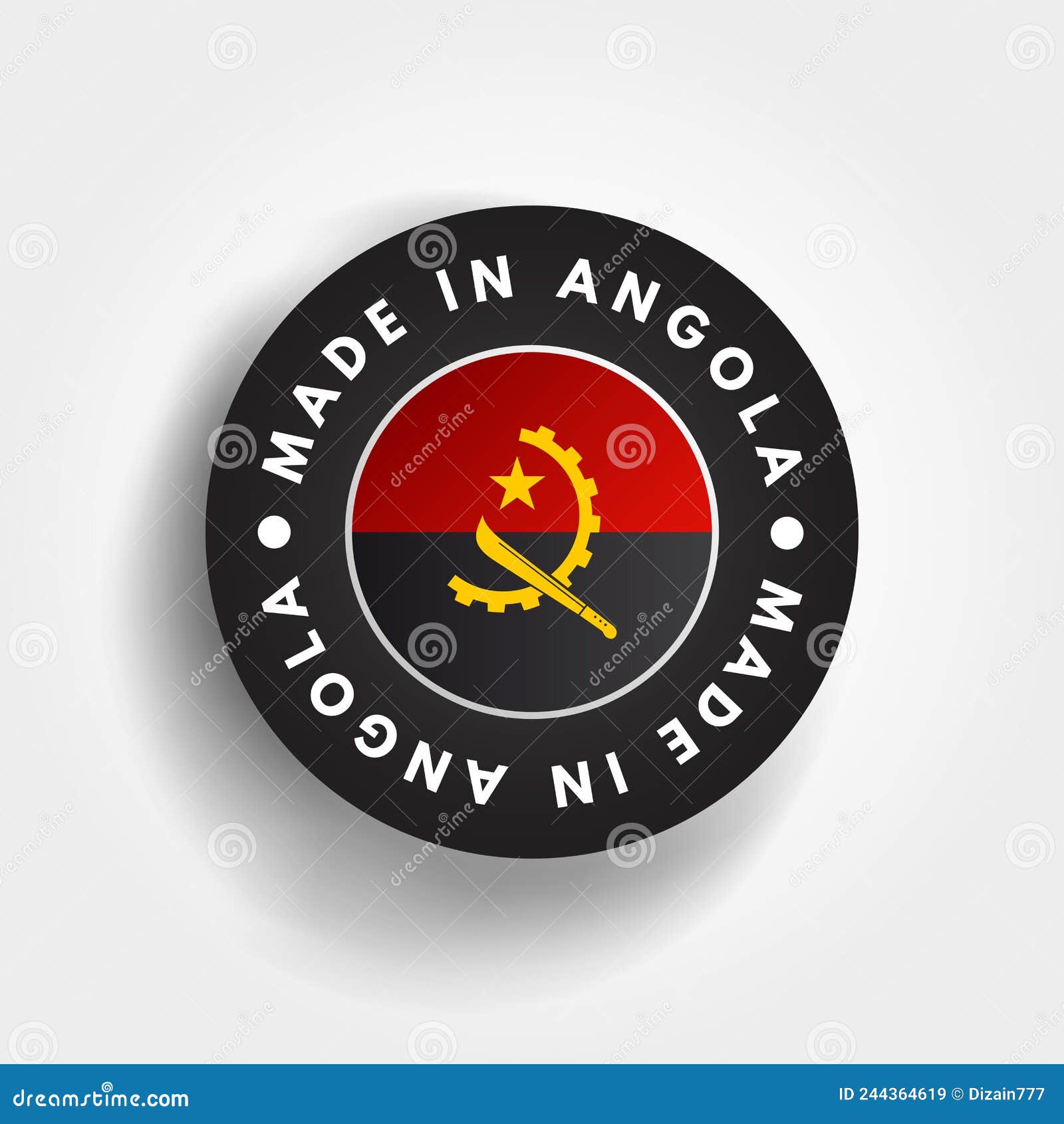 Made in Angola Text Emblem Badge, Concept Background Stock Illustration ...