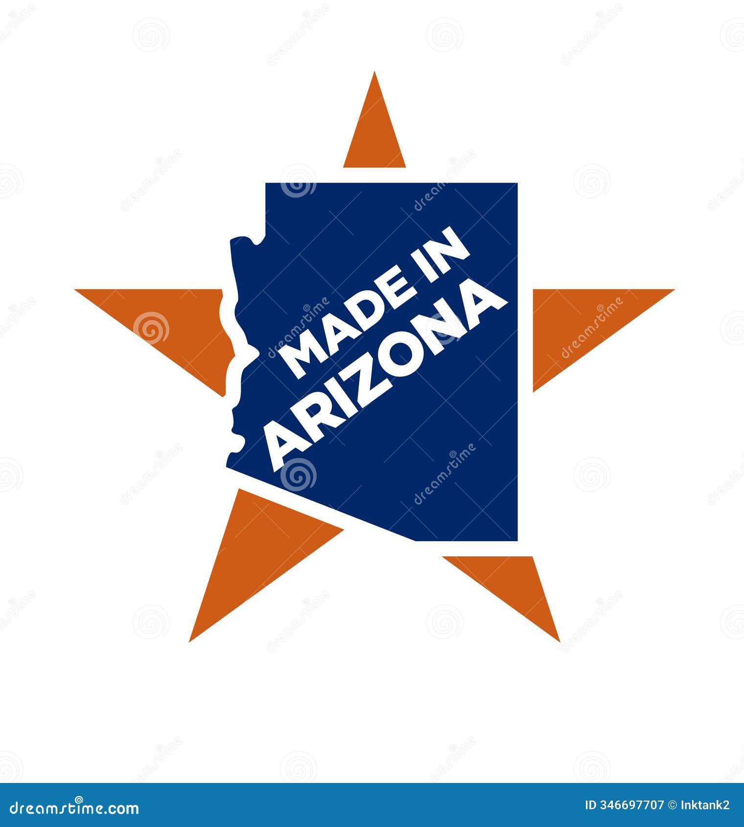 Made in arizona logo stock vector. Illustration of vector - 346697707