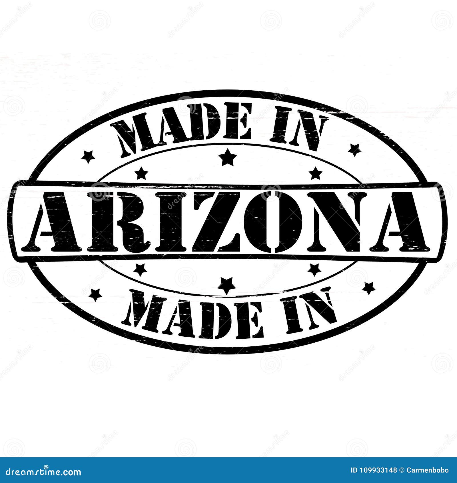 Made in Arizona stock illustration. Illustration of sign - 109933148