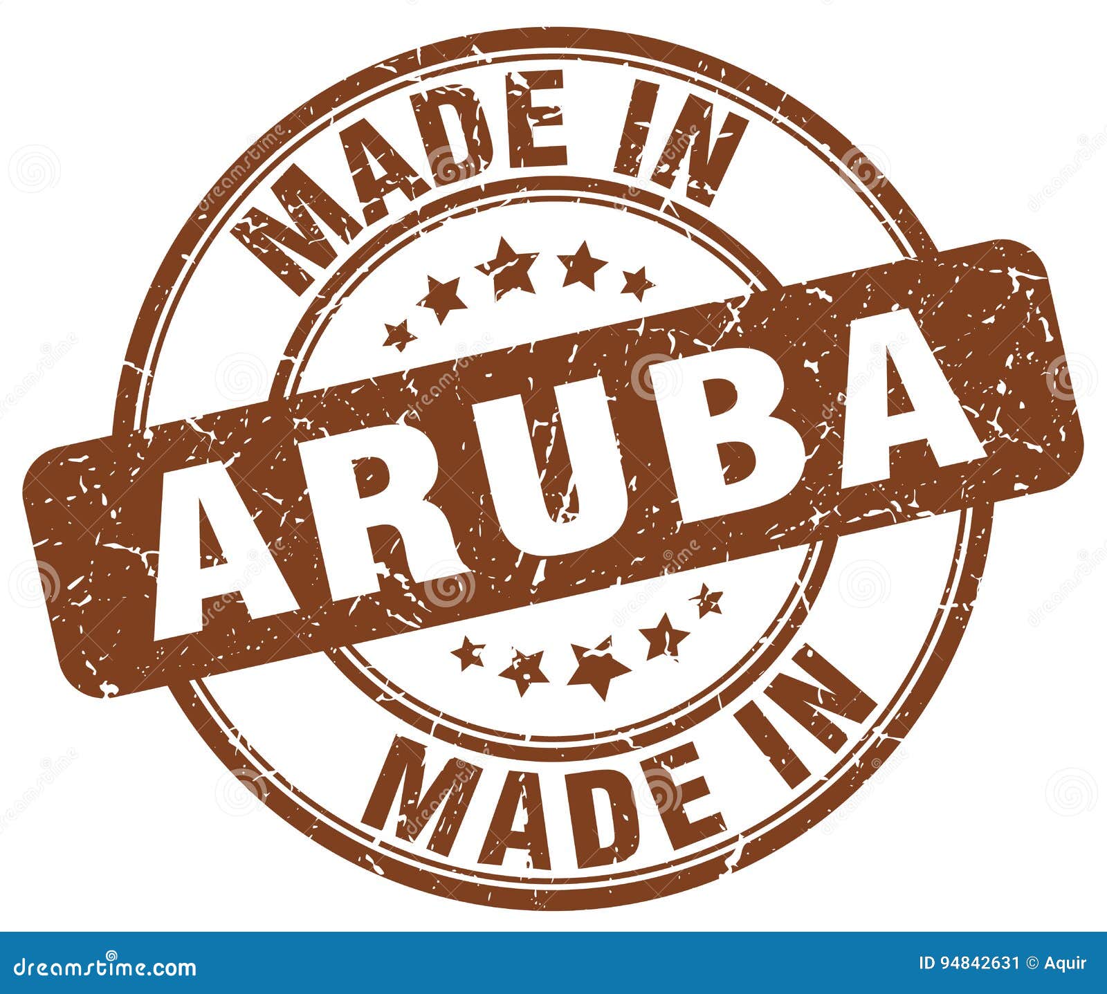 Made In Aruba Round Sign. Made In Aruba Stamp Vector Illustration ...