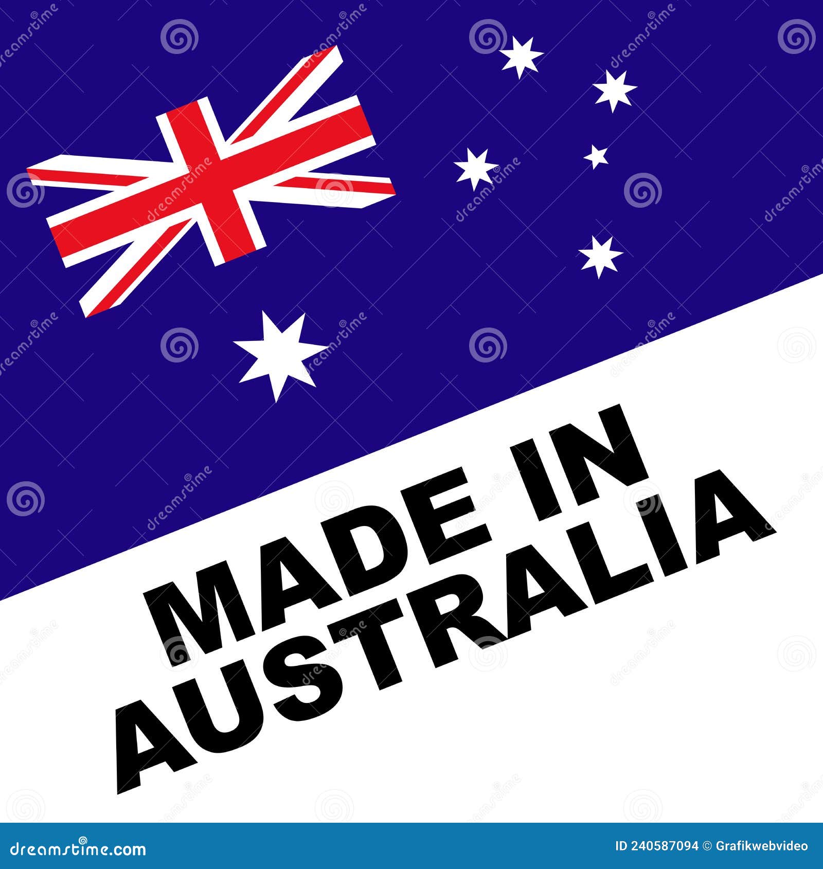 Made in Australia Flag Concept - 3D Illustration Stock Illustration ...