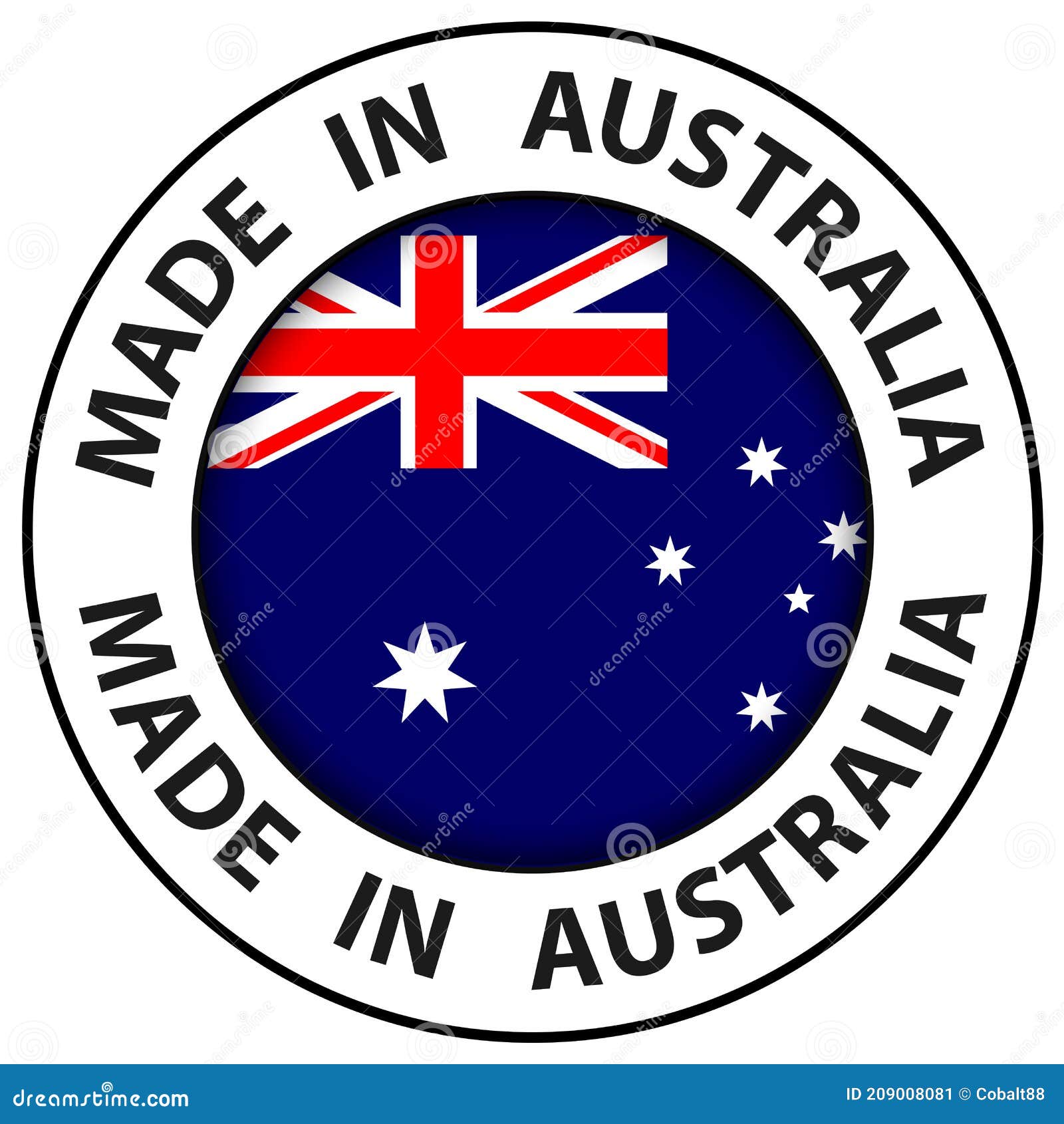 Made in Australia icon stock vector. Illustration of emblem - 209008081