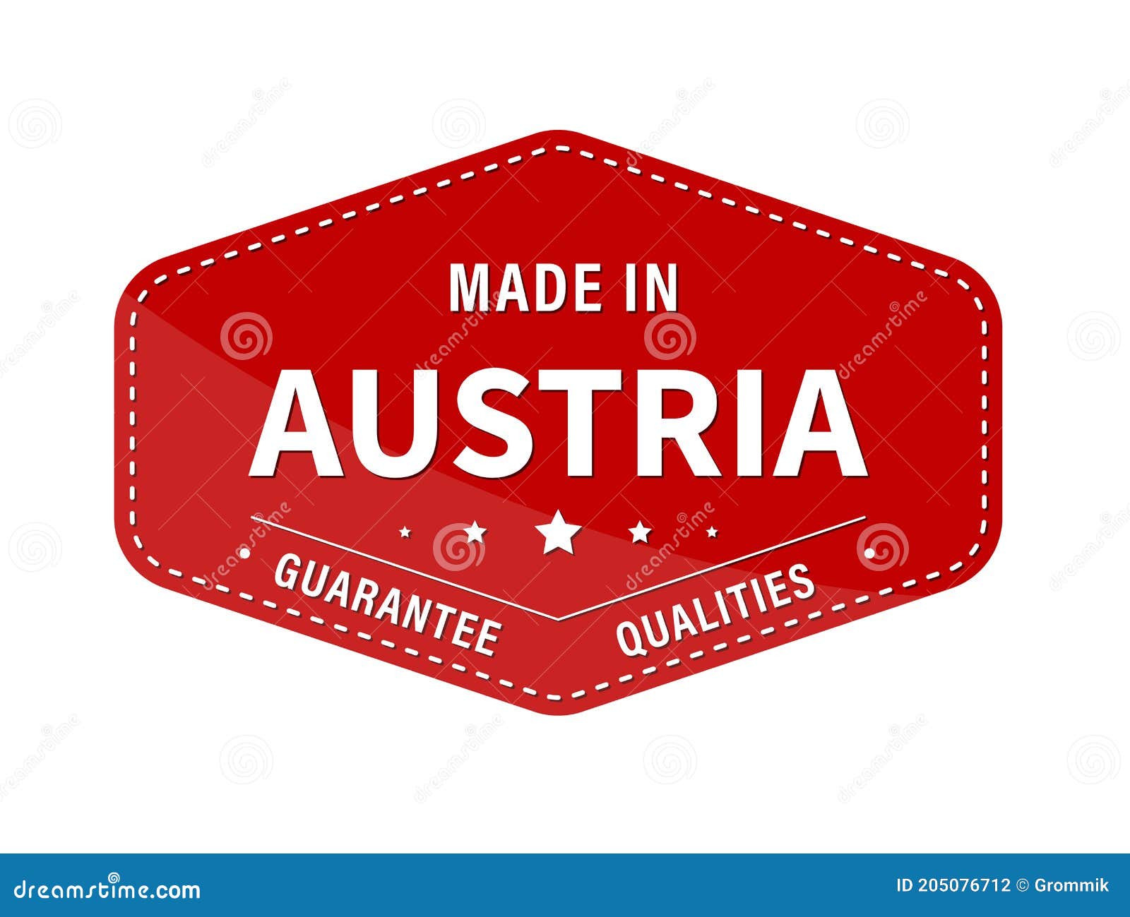 MADE in AUSTRIA, Guarantee Quality. Label, Sticker or Trademark Stock ...