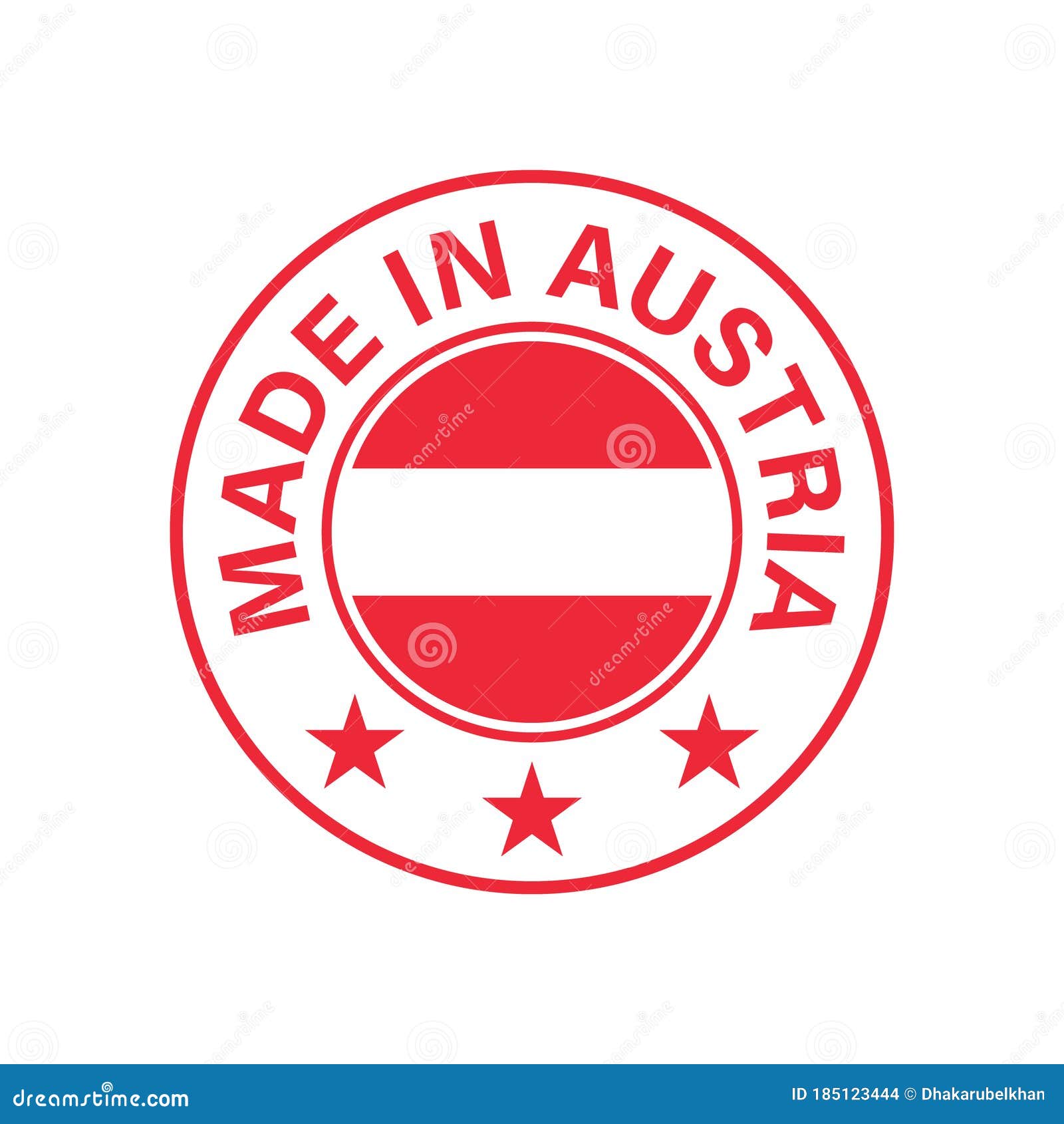Made in Austria. Round Austria Flag Vector Icon Stock Vector ...