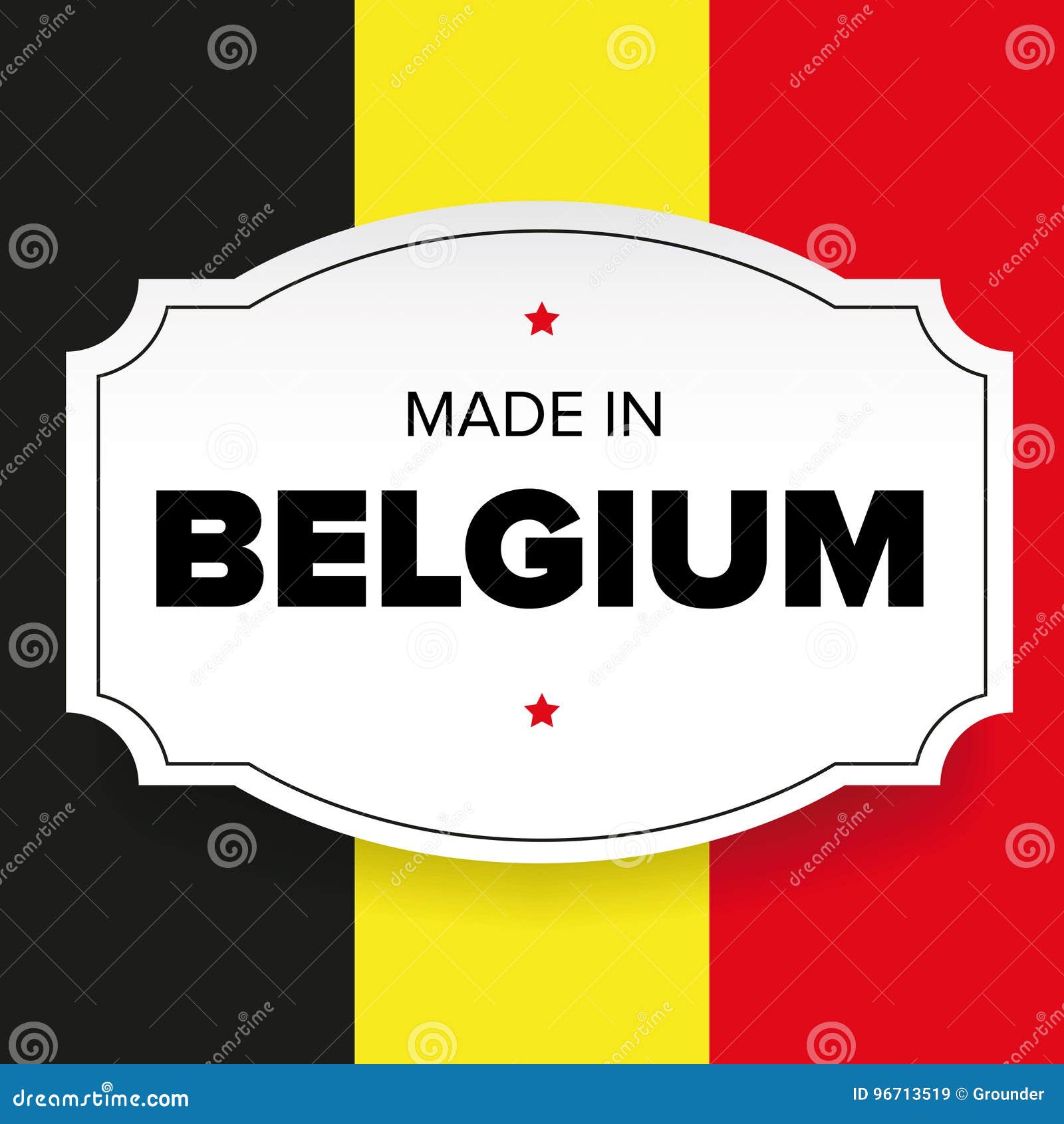 Made in Belgium label stock vector. Illustration of business - 96713519