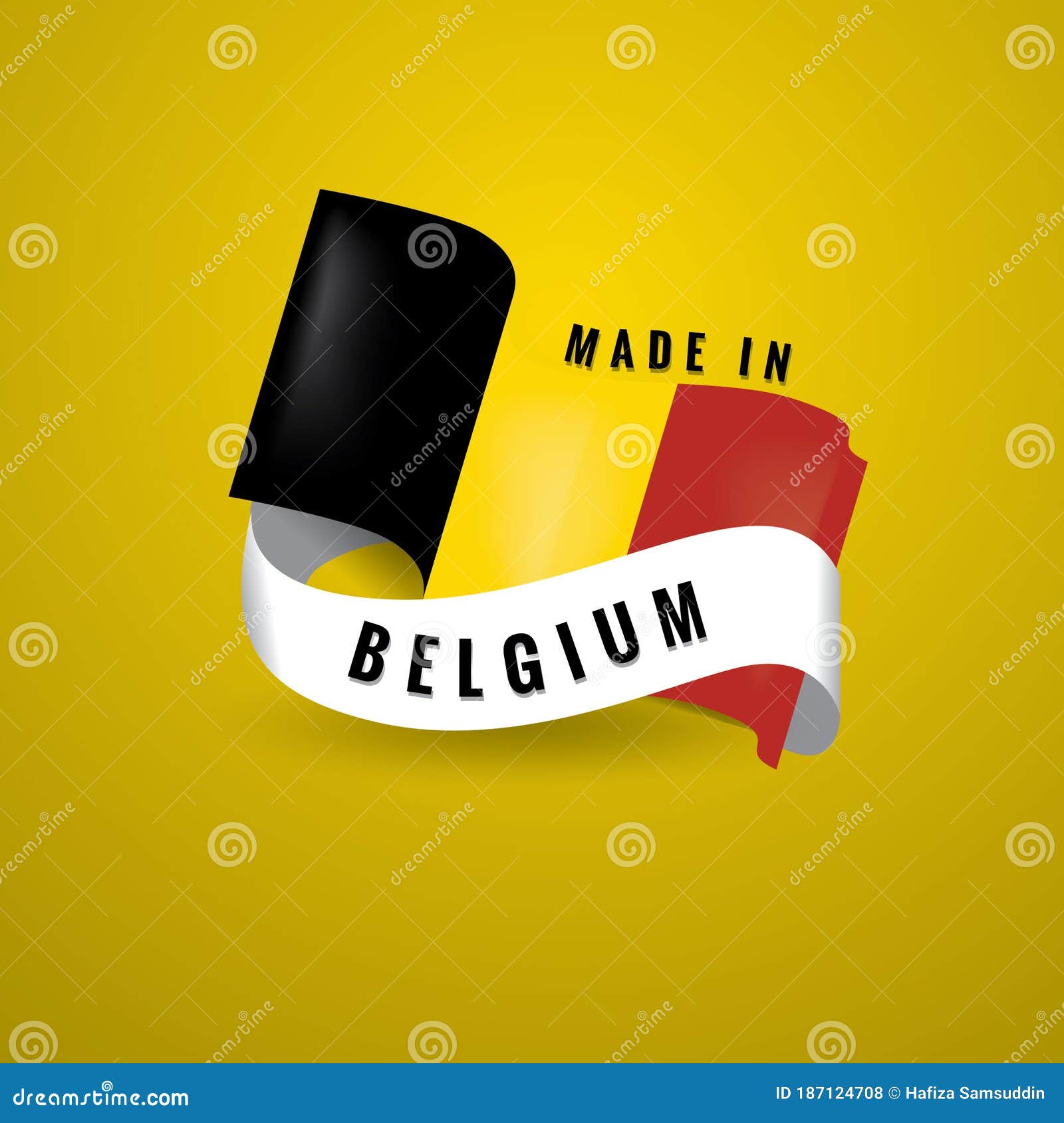 Made in Belgium Label. Vector Illustration Decorative Design Stock ...