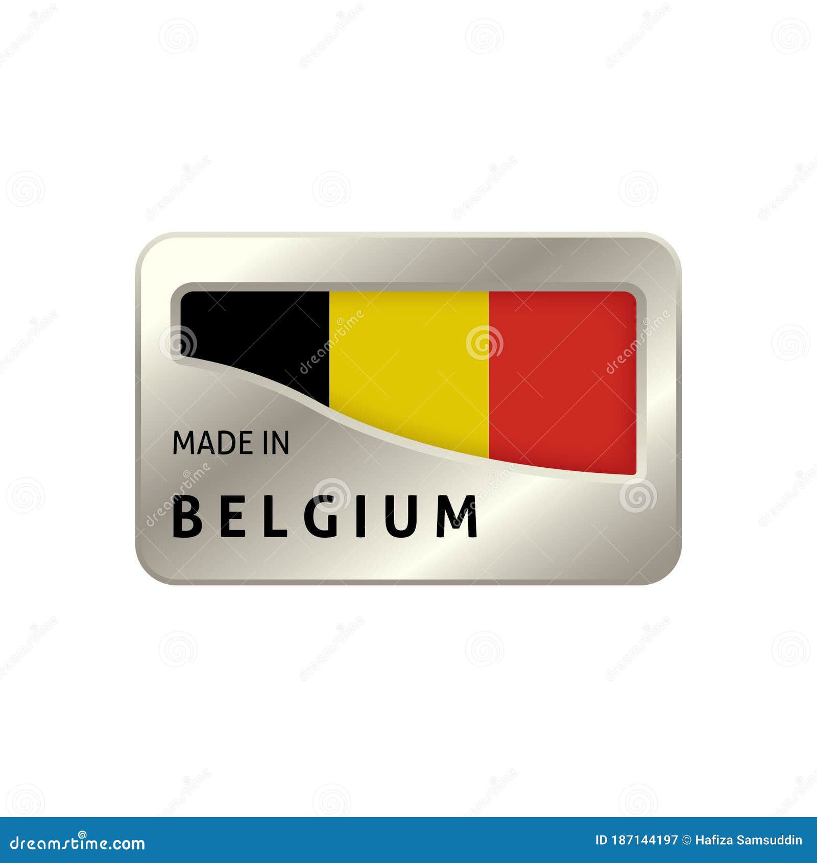 Made in Belgium Label. Vector Illustration Decorative Design Stock ...