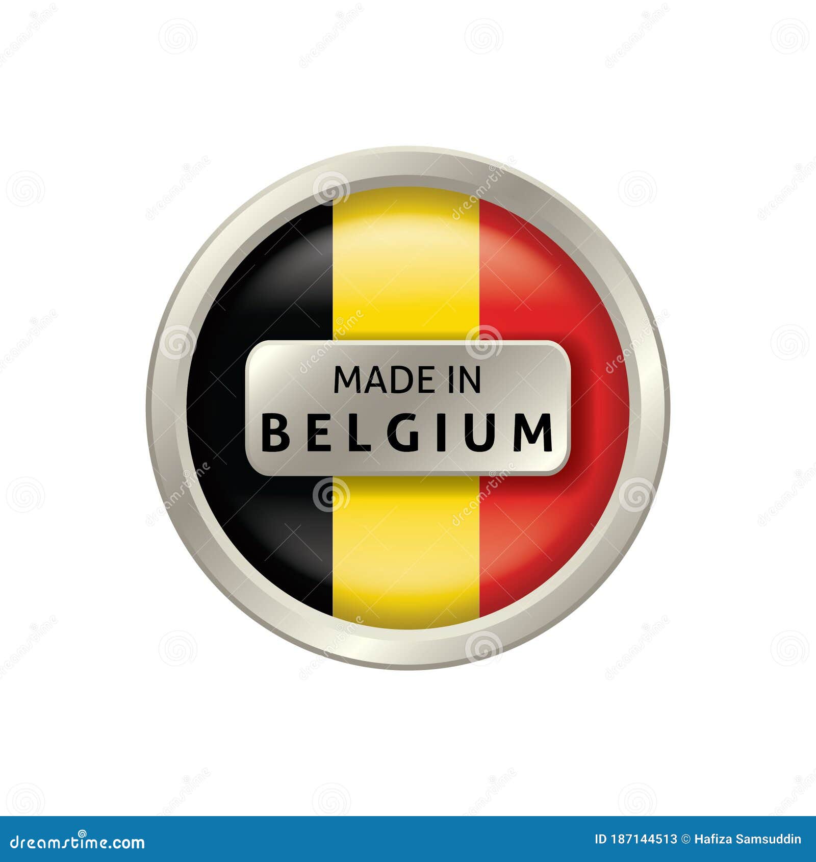 Made in Belgium Label. Vector Illustration Decorative Design Stock ...