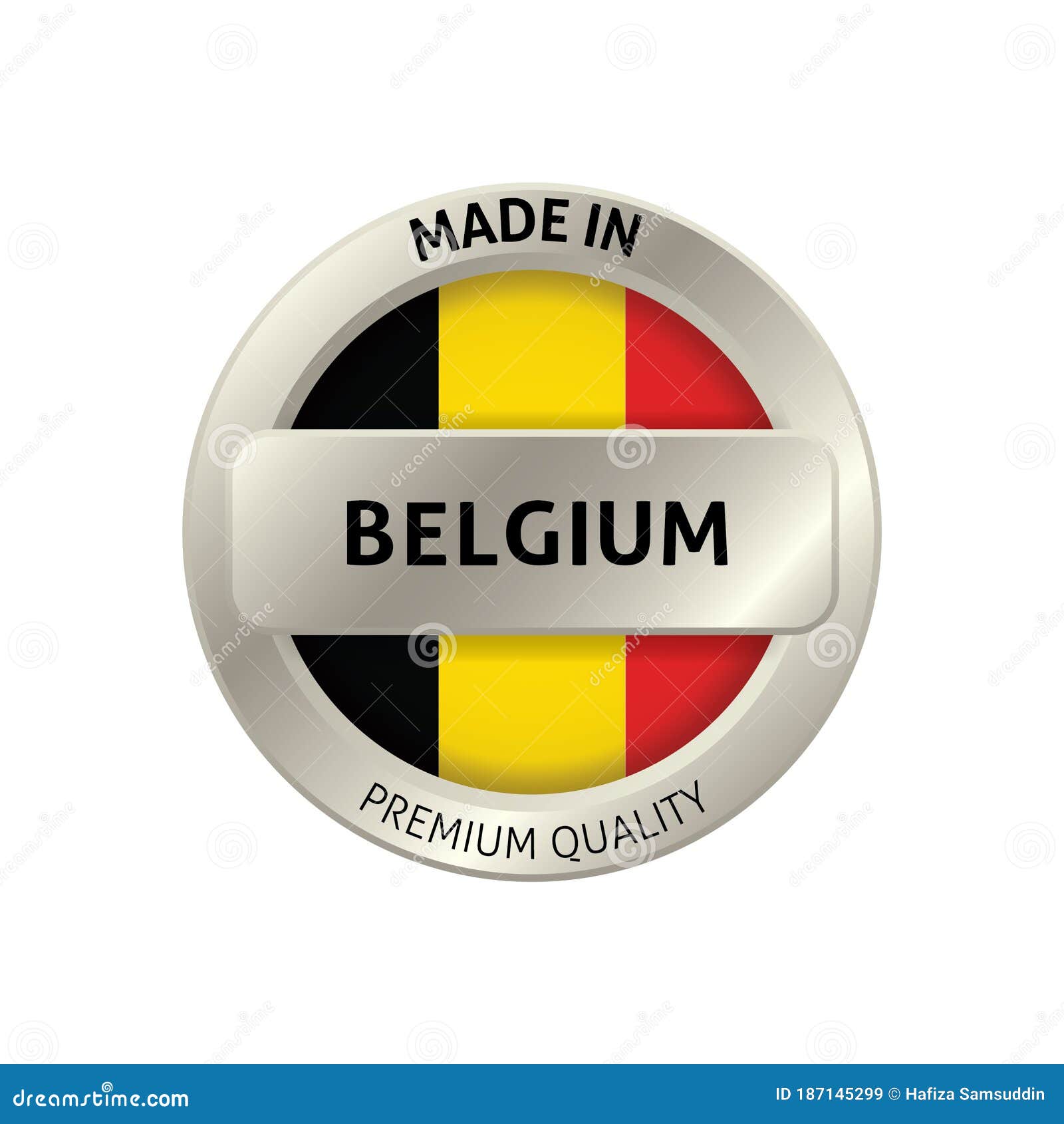 Made in Belgium Label. Vector Illustration Decorative Design Stock ...