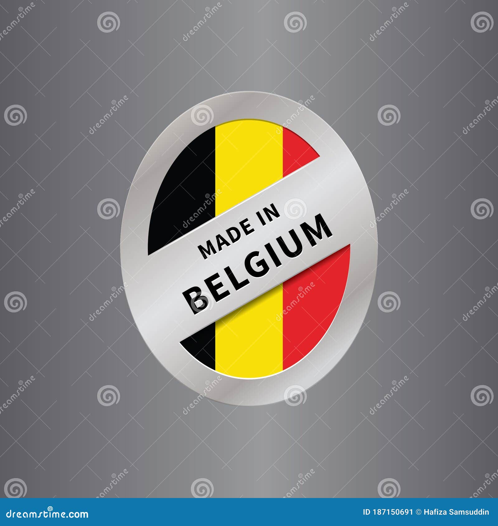 Made in Belgium Label. Vector Illustration Decorative Design Stock ...