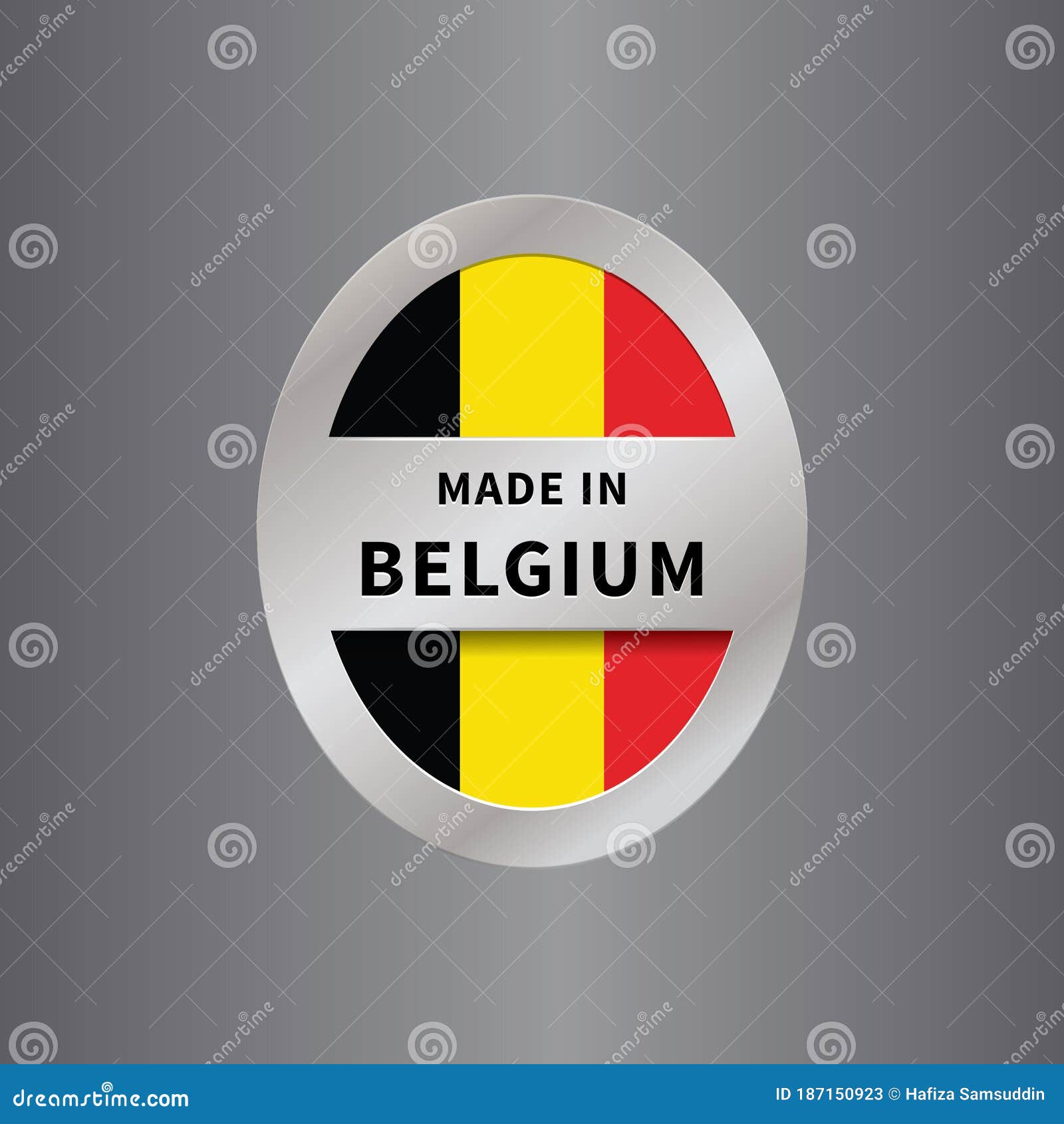 Made in Belgium Label. Vector Illustration Decorative Design Stock ...