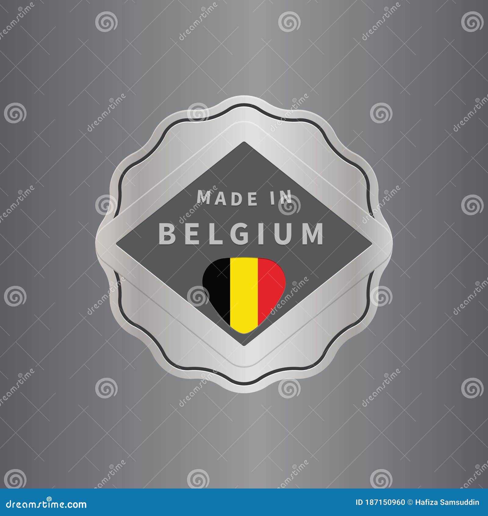 Made in Belgium Label. Vector Illustration Decorative Design Stock ...