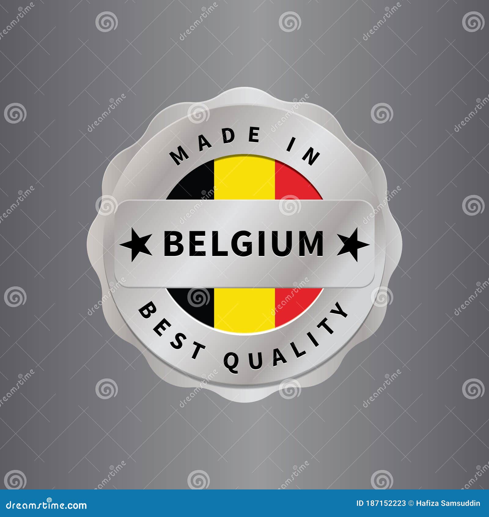 Made in Belgium Label. Vector Illustration Decorative Design Stock ...