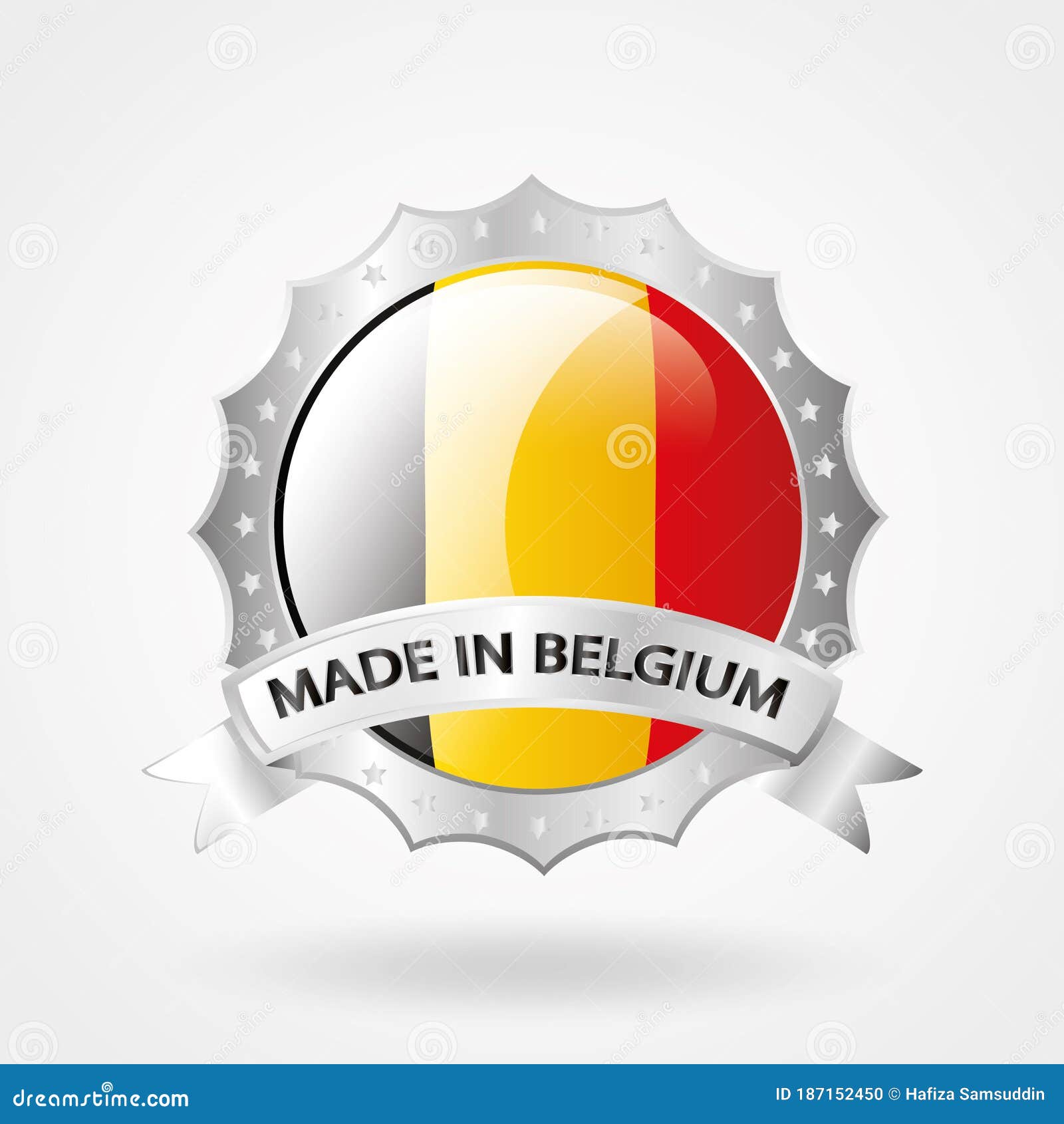 Made in Belgium Label. Vector Illustration Decorative Design Stock ...