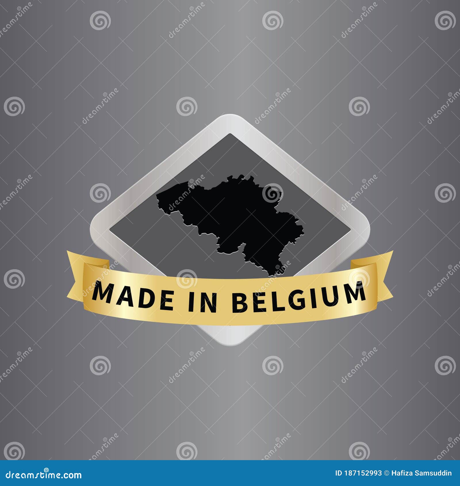 Made in Belgium Label. Vector Illustration Decorative Design Stock ...