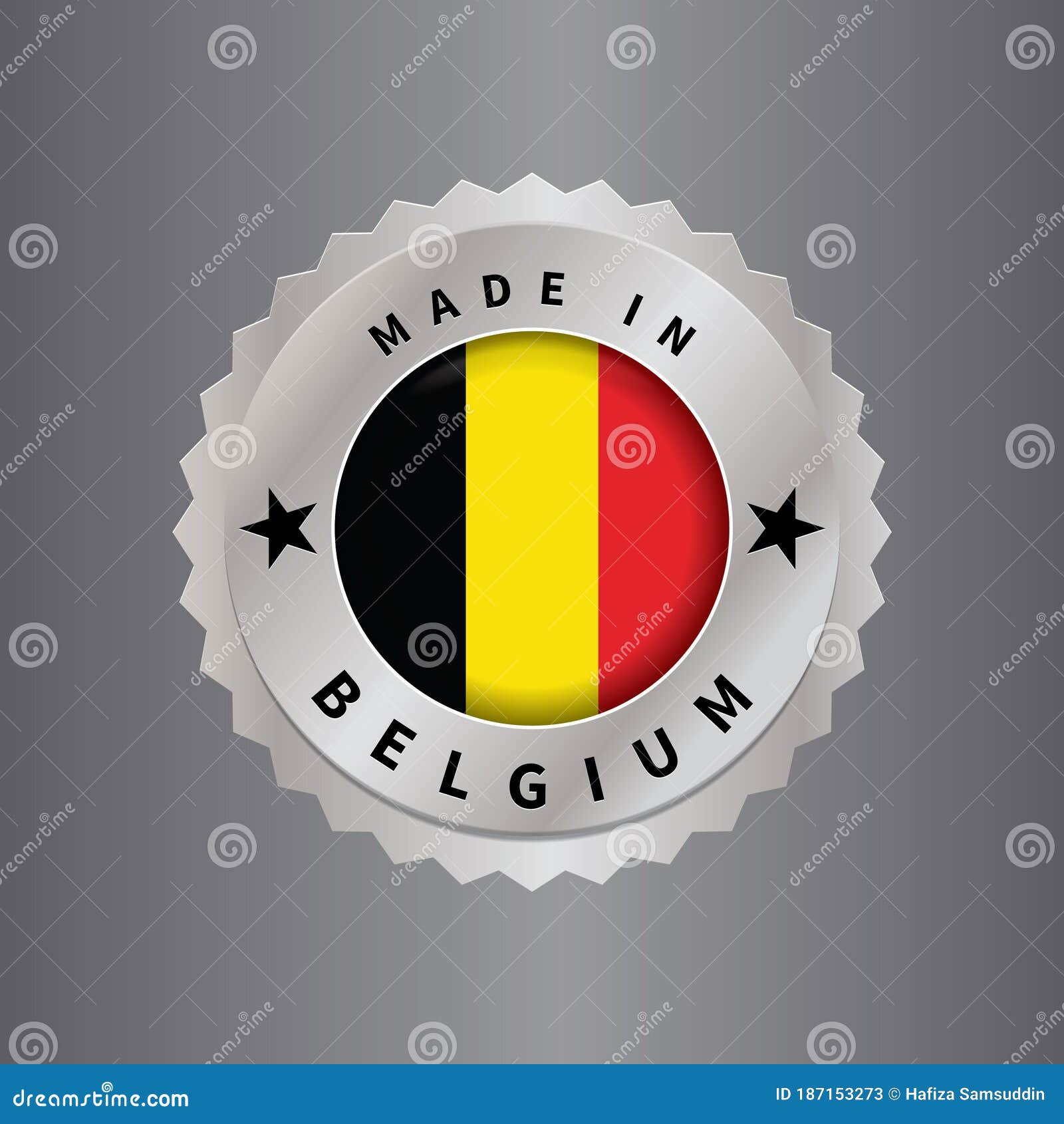 Made in Belgium Label. Vector Illustration Decorative Design Stock ...