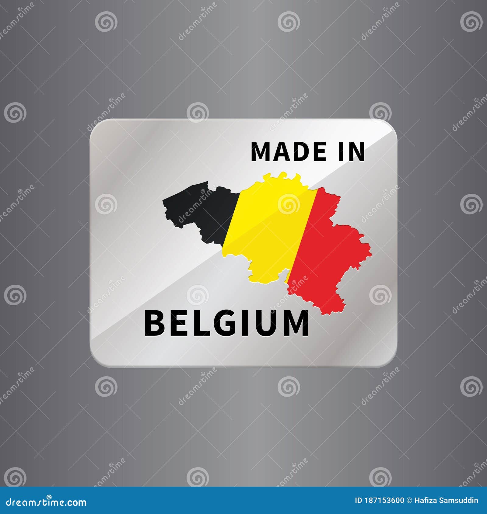 Made in Belgium Label. Vector Illustration Decorative Design Stock ...