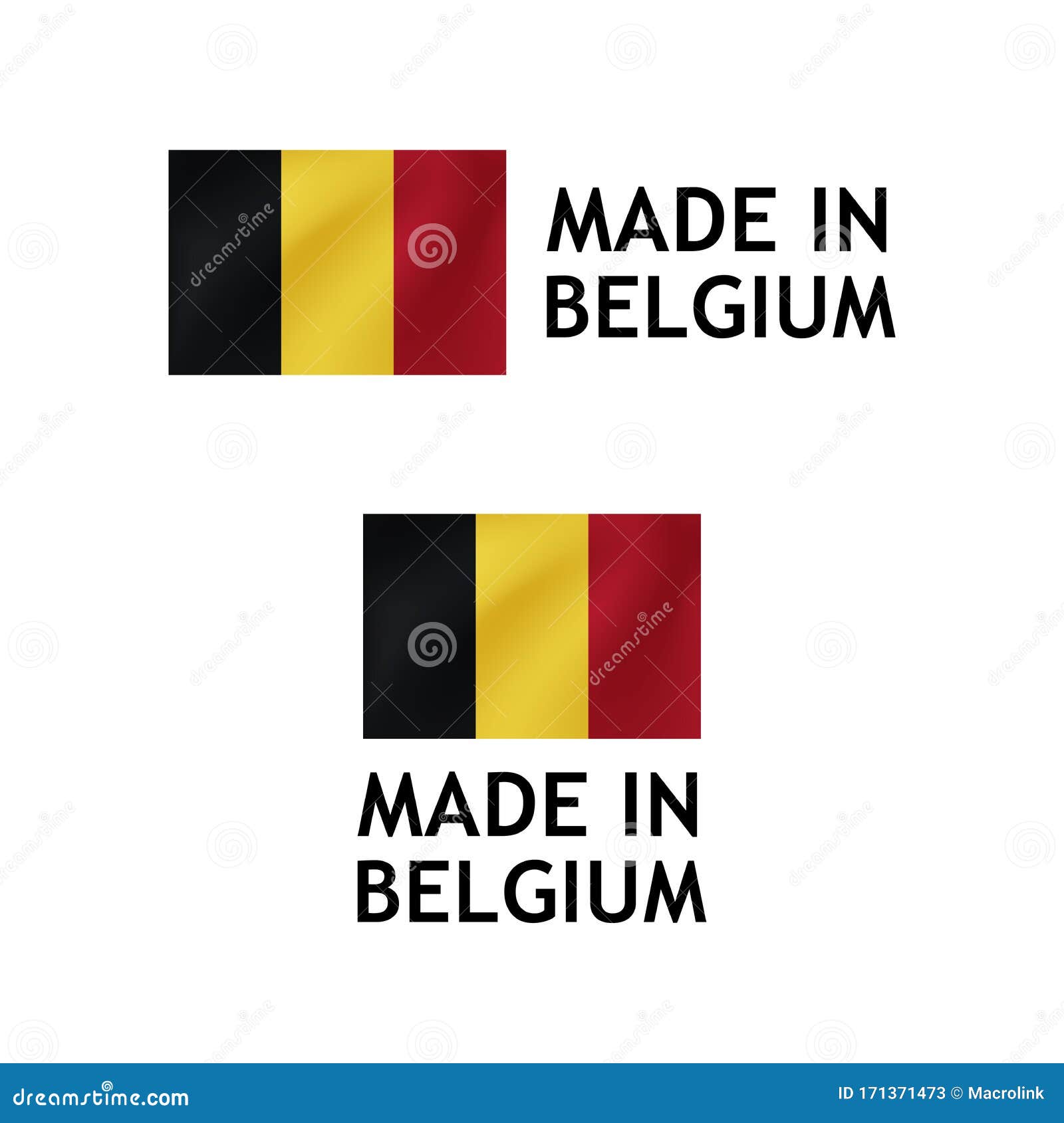 Made in Belgium Label, Vector Tag Template Stock Vector - Illustration ...