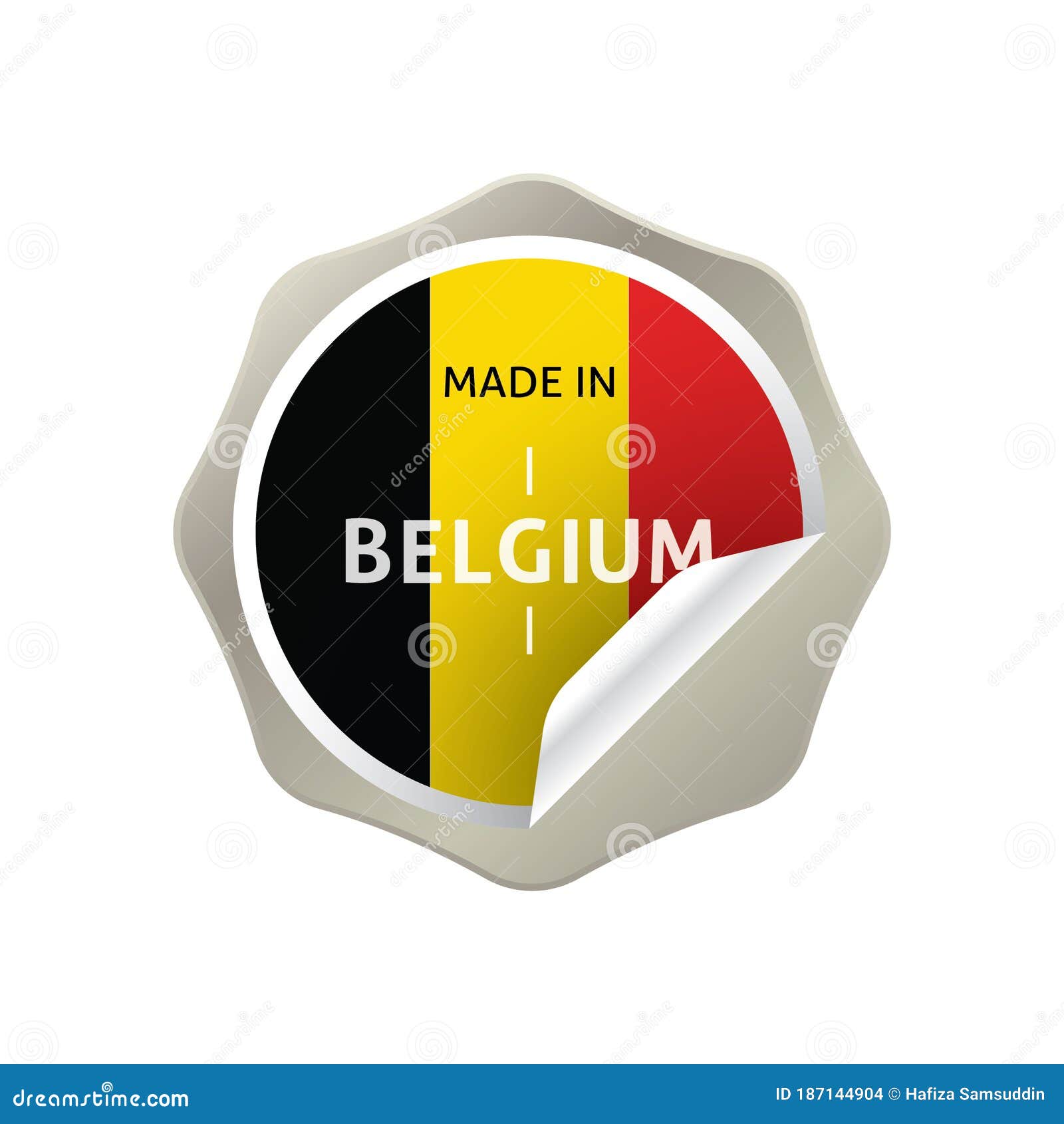 Made in Belgium Sticker. Vector Illustration Decorative Design Stock ...