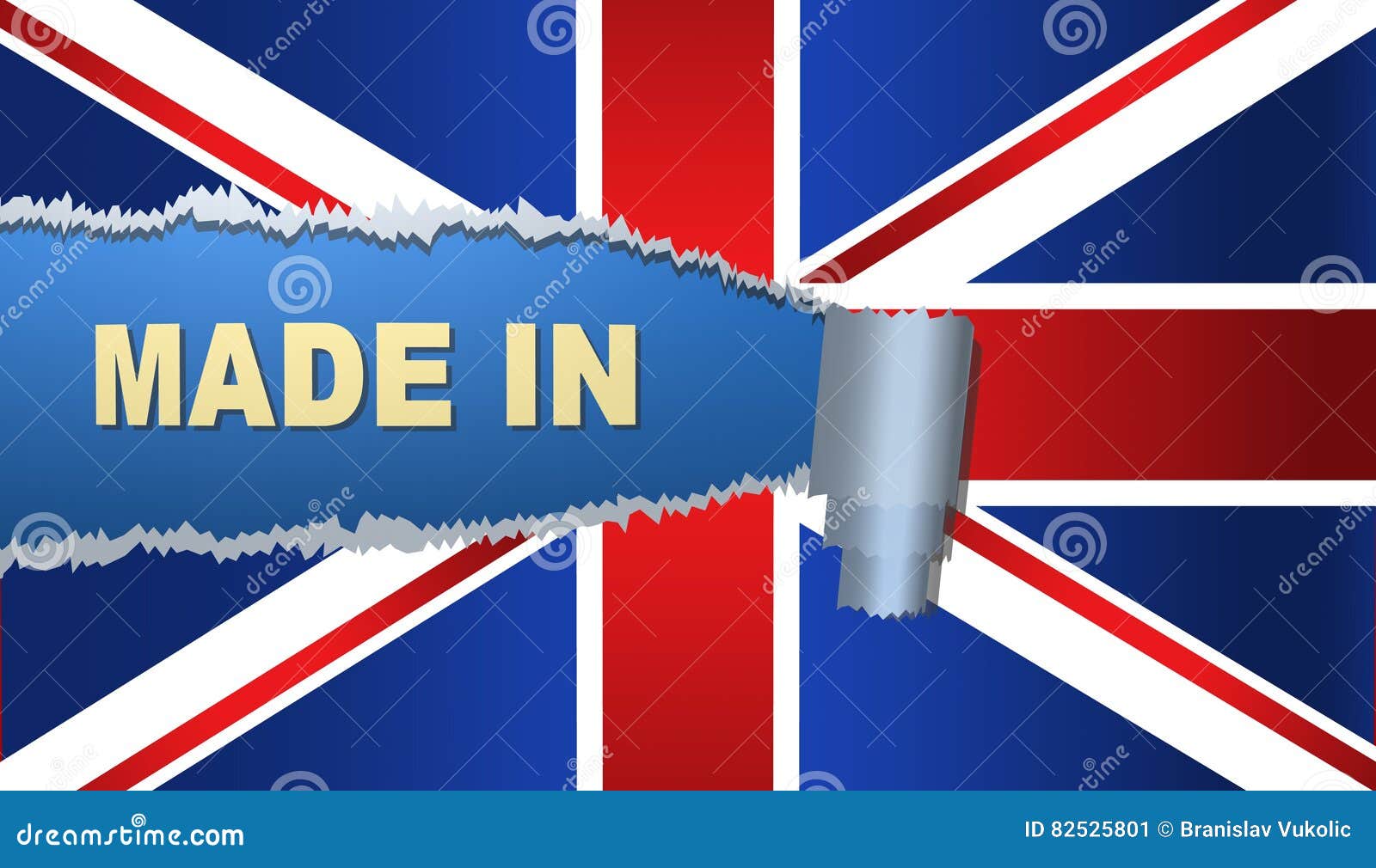Made in Britain, Flag, Illustration Stock Illustration - Illustration ...