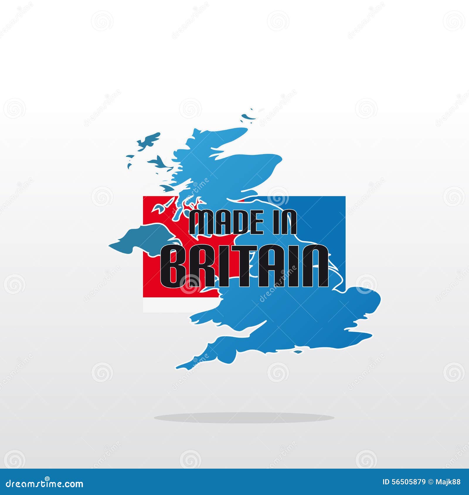 Made In UK Britain Flag Logo. English Brand Sticker Made In Britain ...