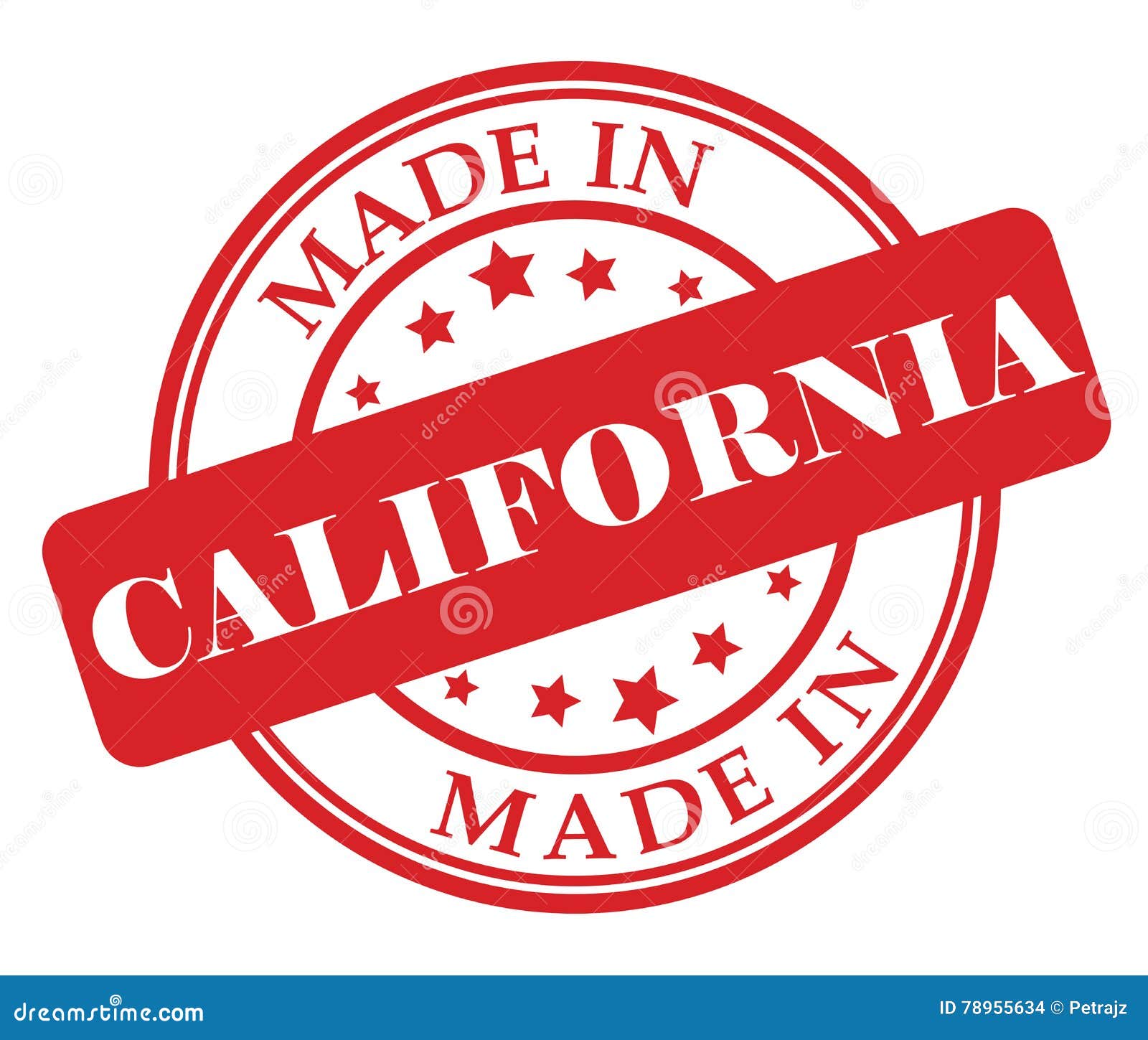 Made in California stamp stock illustration. Illustration of california ...