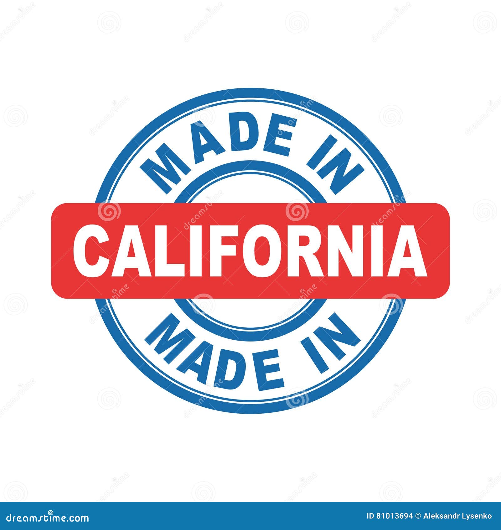 Made in California. stock vector. Illustration of california - 81013694