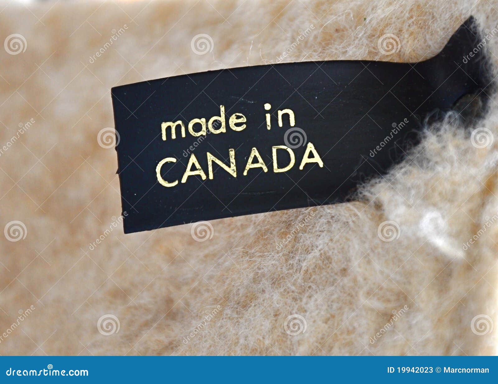 Made in Canada label stock image. Image of wool, international - 19942023