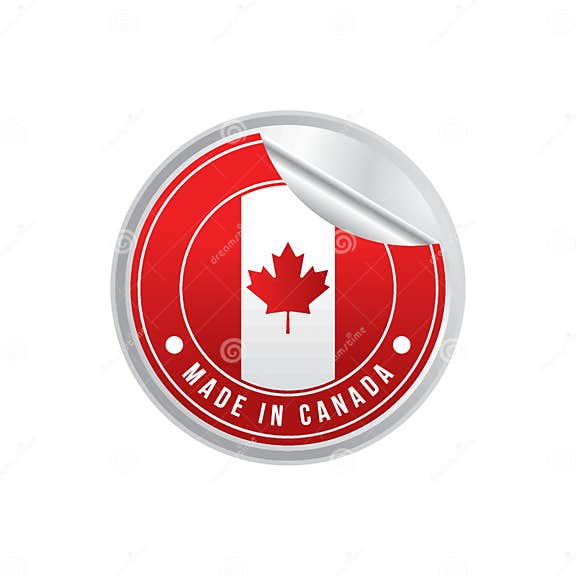 Made in Canada Label Design Stock Vector - Illustration of folded ...