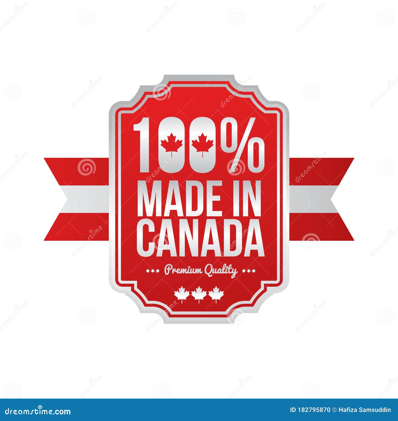 Made in Canada Label Design Stock Vector - Illustration of country ...
