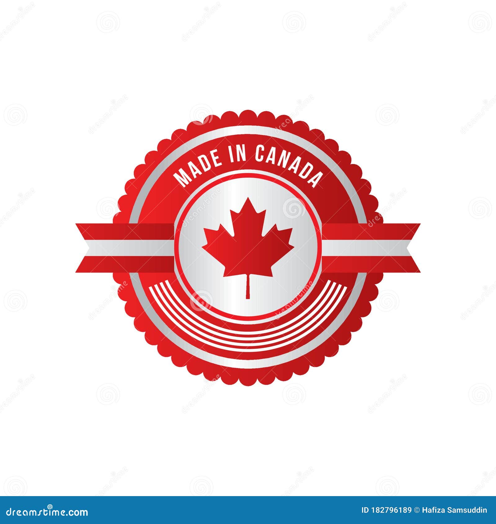 Made in Canada Label Design Stock Vector - Illustration of circular ...